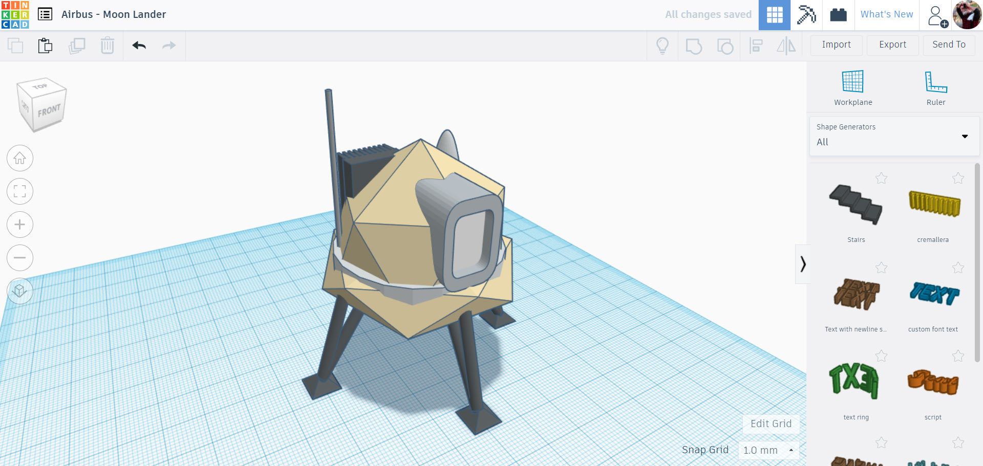 Design a Moon Lander in Tinkercad : 7 Steps - Instructables