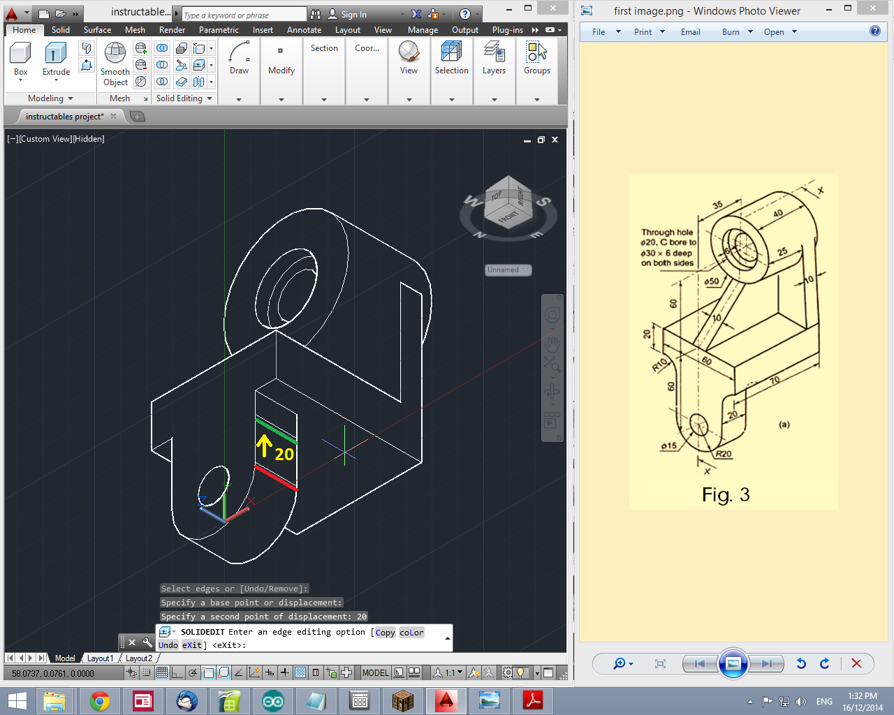 Modeling a 3D Object in AutoCAD 2014 : 10 Steps (with Pictures ...