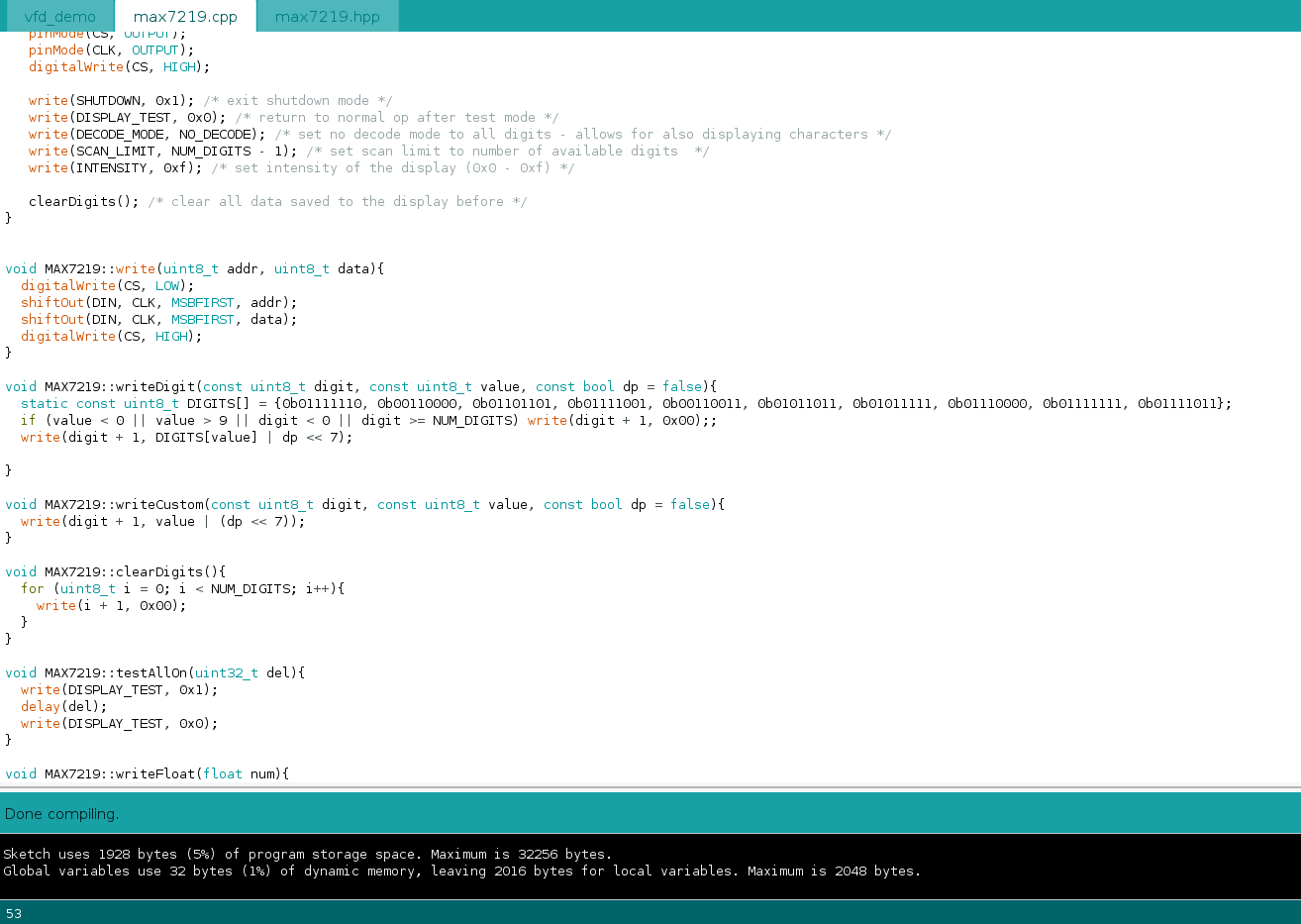 Driving a Salvaged VFD With MAX7219 and an Arduino : 3 Steps (with ...