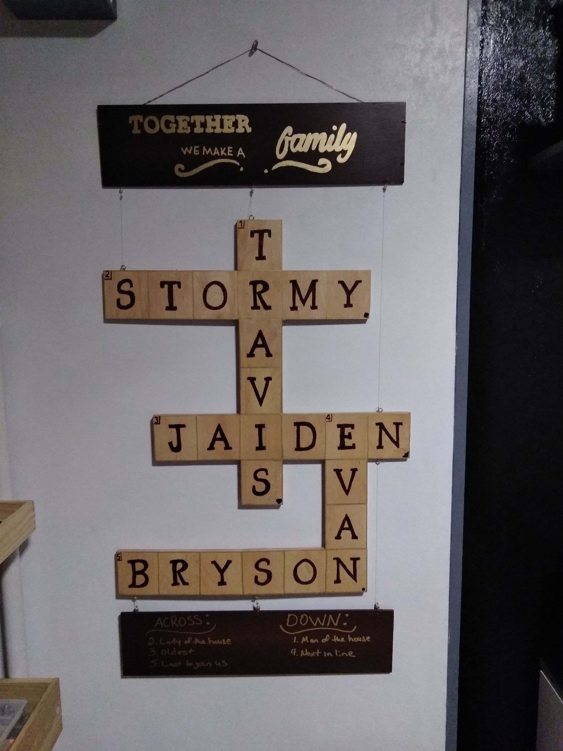 Wooden Family Name Crossword Sign : 6 Steps - Instructables