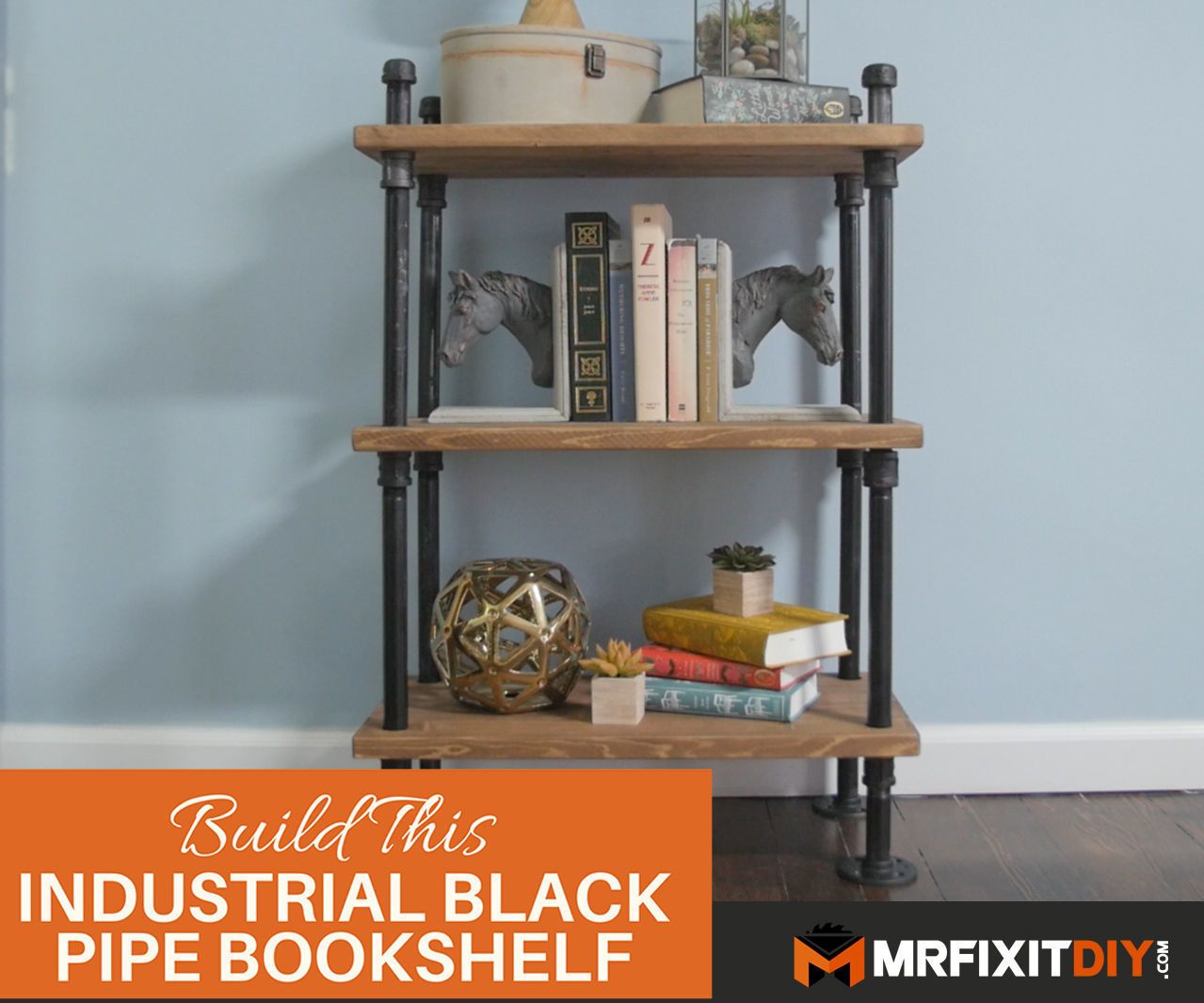 DIY Industrial Pipe Bookshelf : 4 Steps (with Pictures) - Instructables