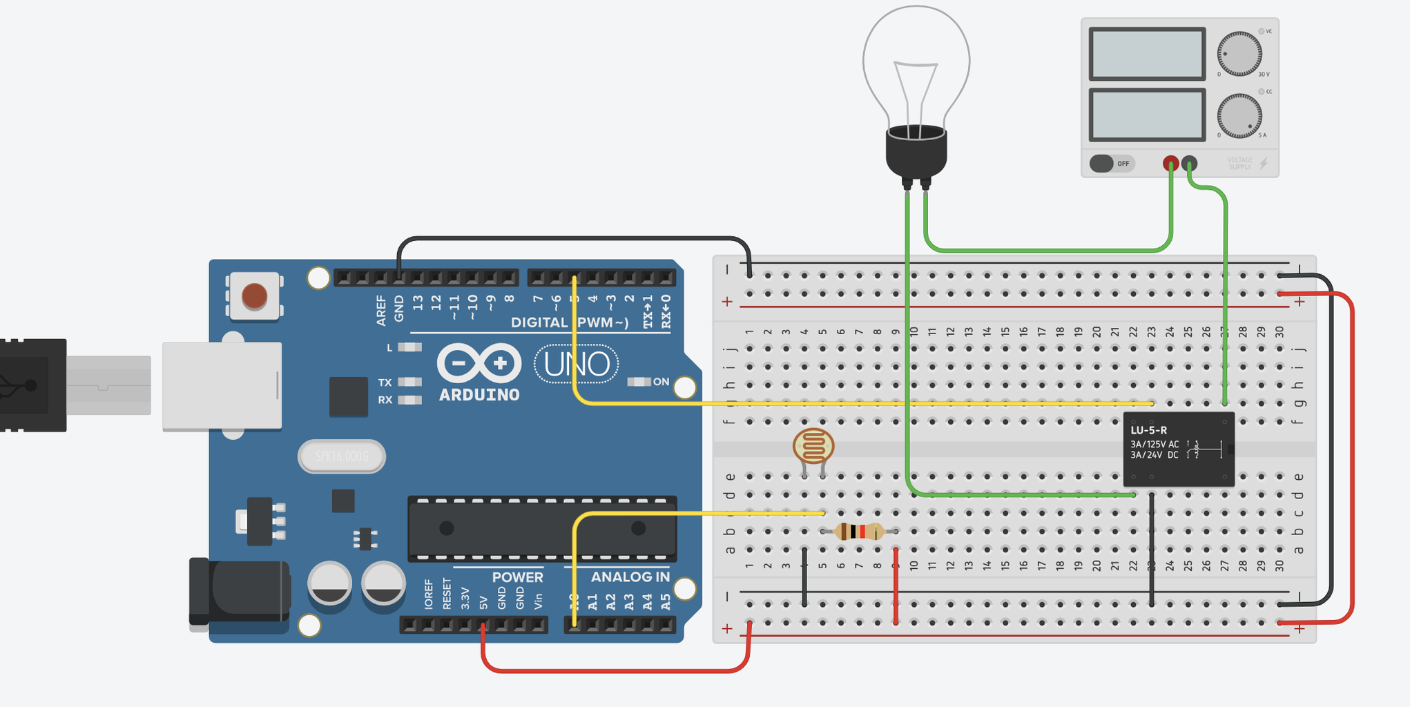 Light Intensity Lamp W Arduino 3 Steps Instructables