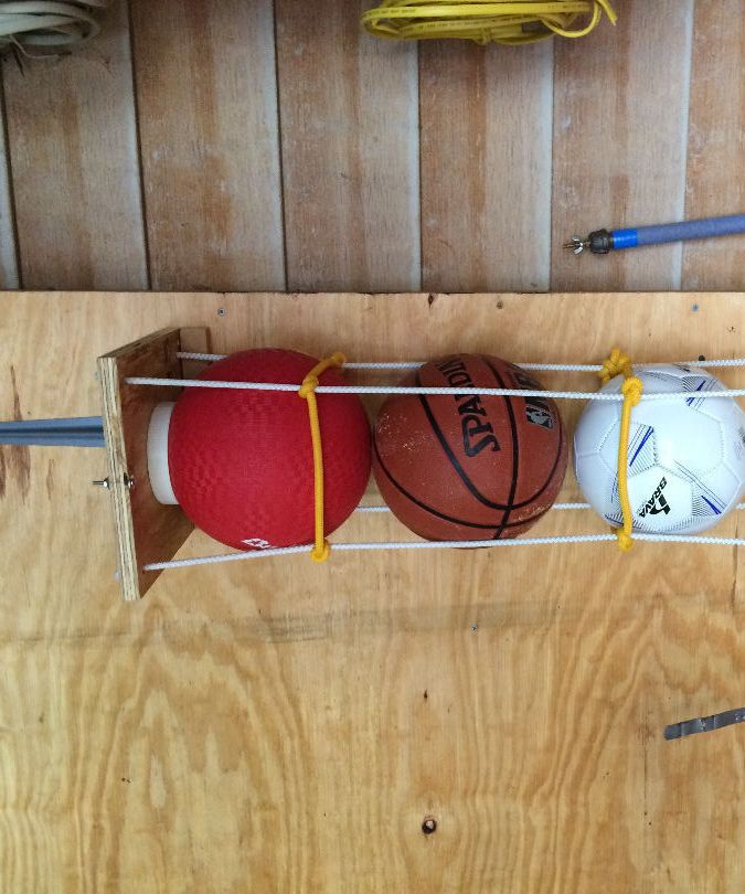 Easy Wall-mounted Sports Balls Holder : 6 Steps (with Pictures ...