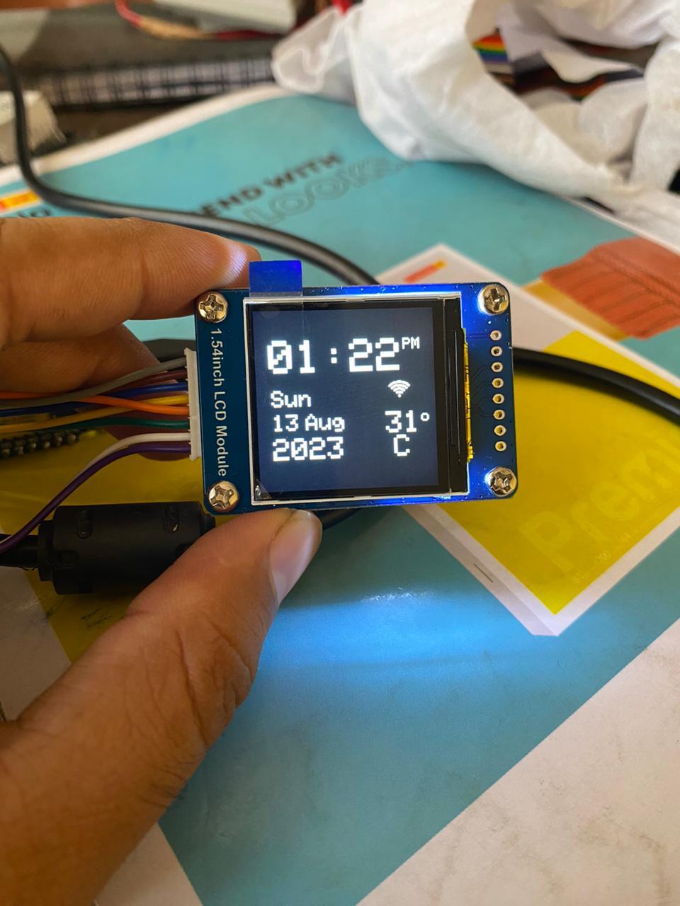 How to Make a Small Desk Clock With Weather Station : 8 Steps (with ...