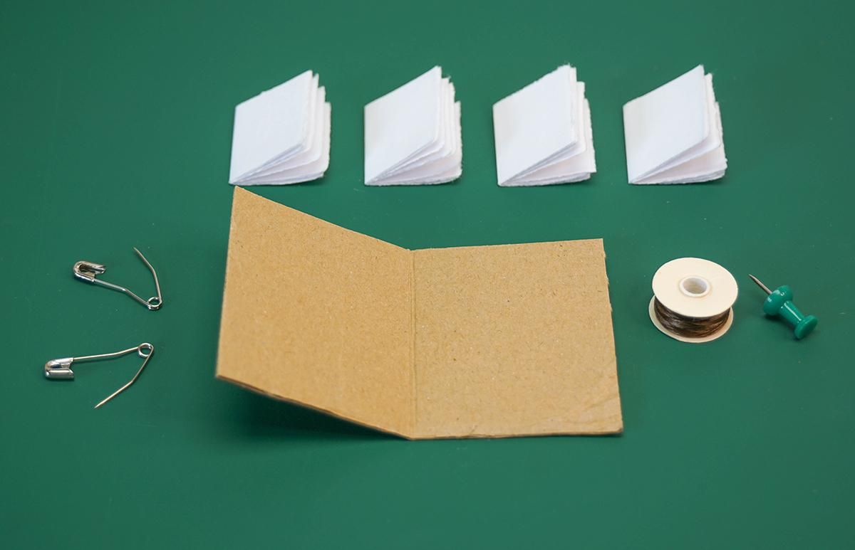 DIY Mini Book With Long Stitch Binding | How to Make a Tiny Bound Book ...