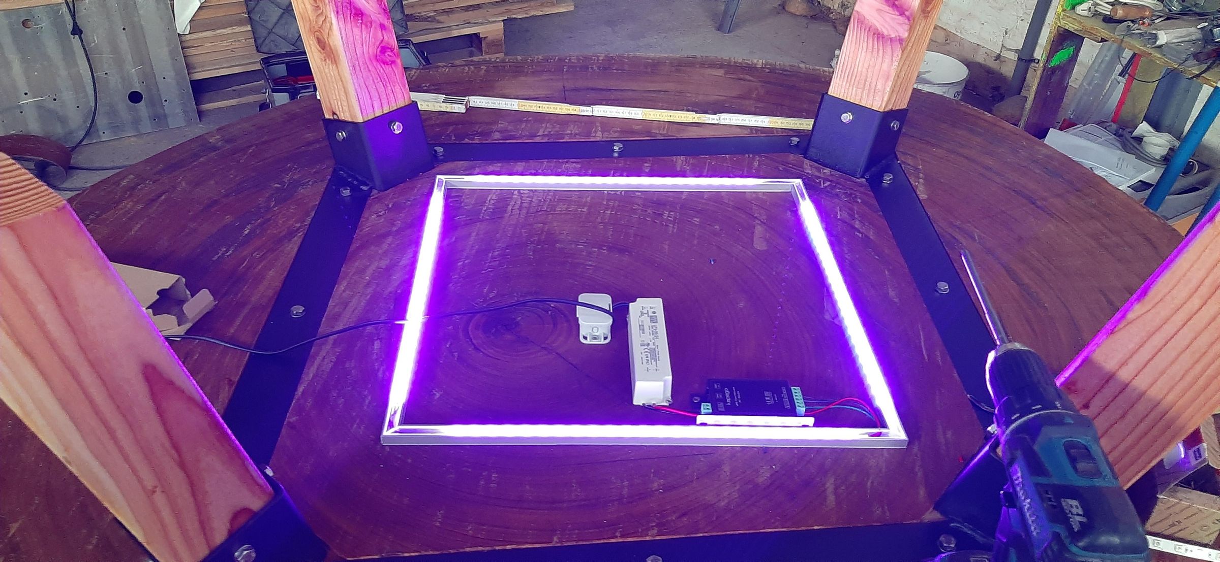 Tree Slab Lounge Table With Rgb Led Lights : 5 Steps (with Pictures ...