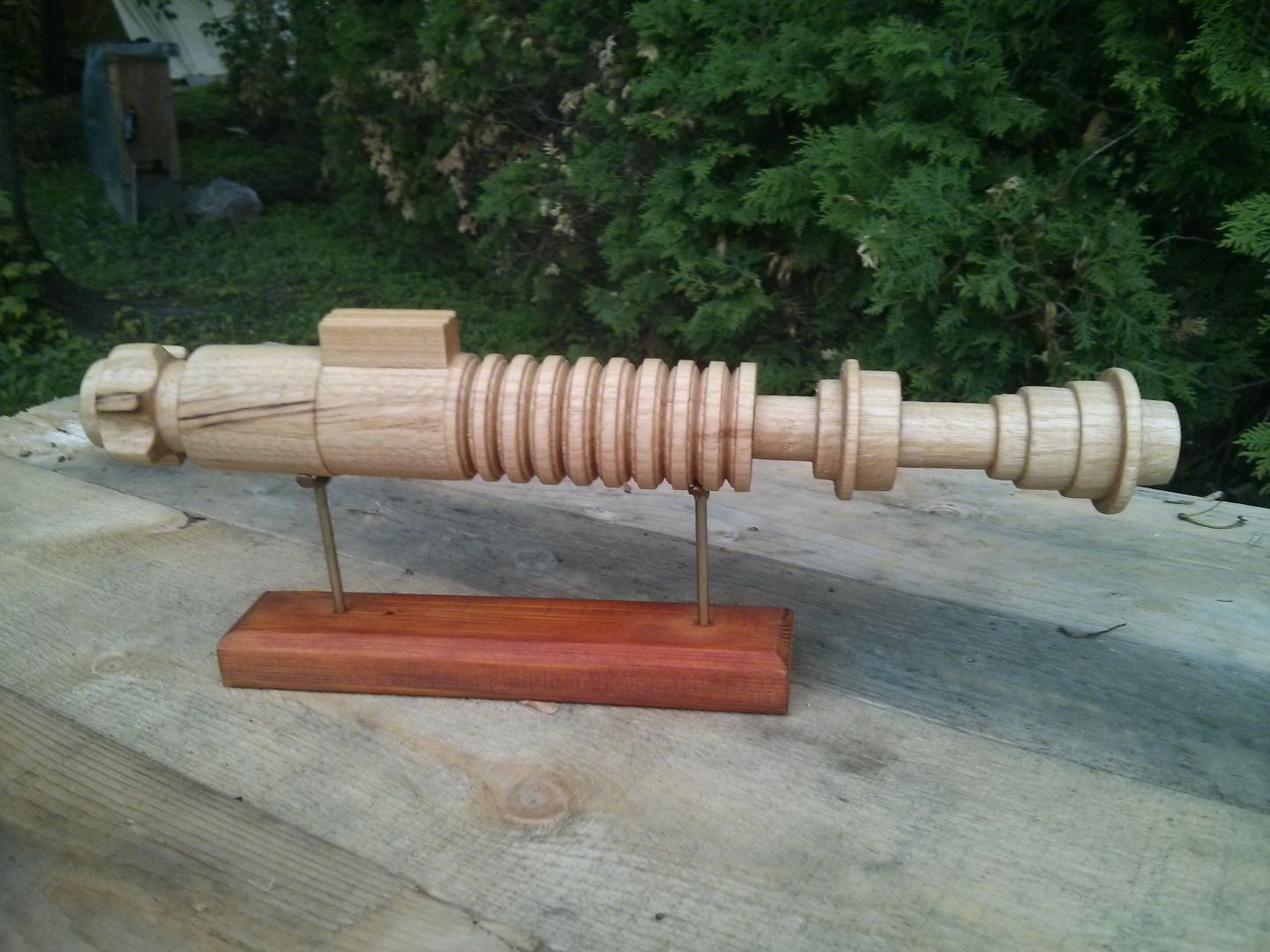 Luke Skywalker Lightsaber Prop Turned on a Lathe : 10 Steps (with ...