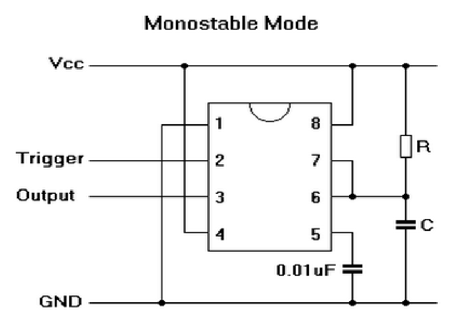 555 Timer in Monostable Mode - a Tutorial With Theory, Schematic, & Lab ...