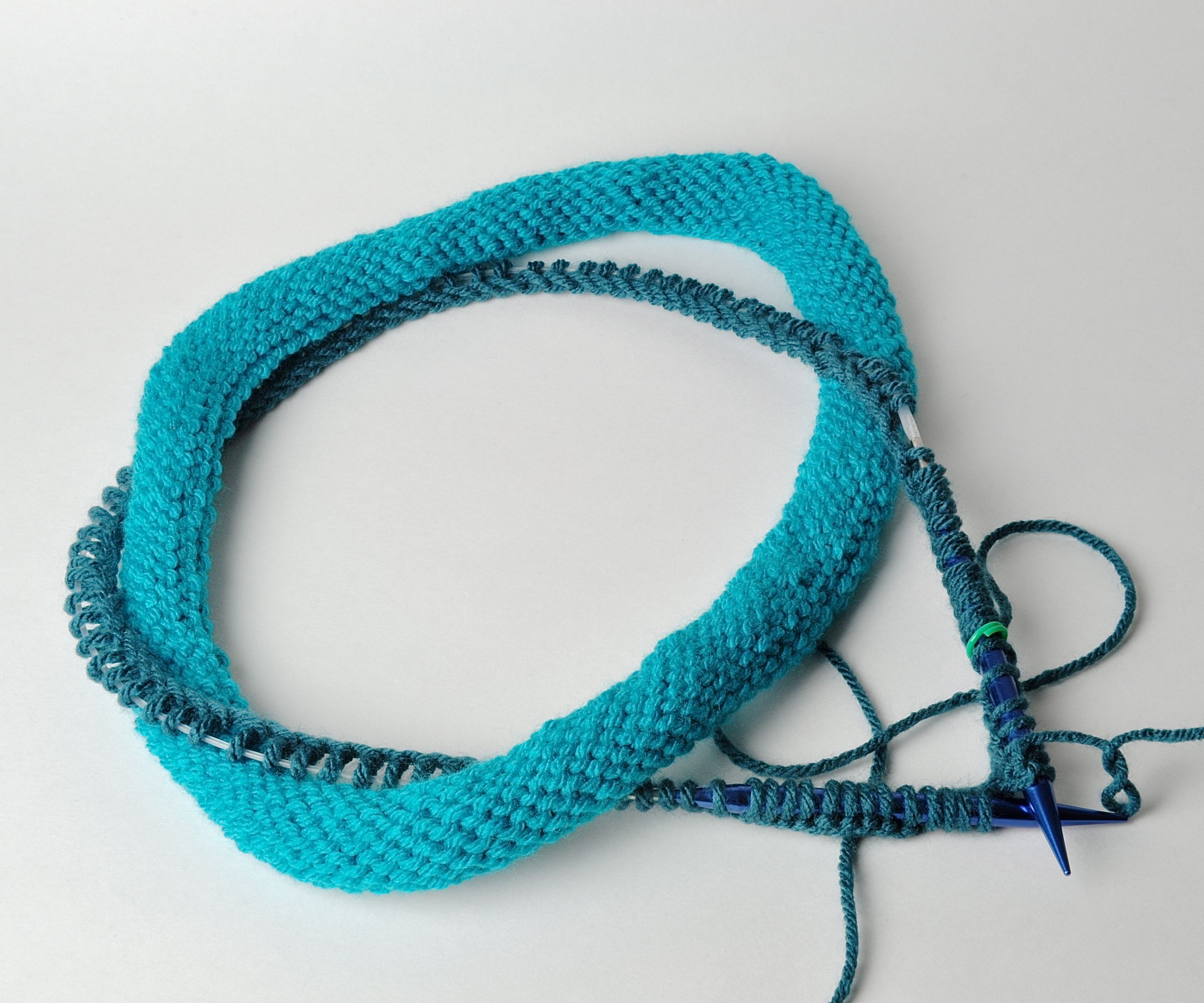 Infinity Times 7 Scarf - Knitting in a Round : 4 Steps (with Pictures ...