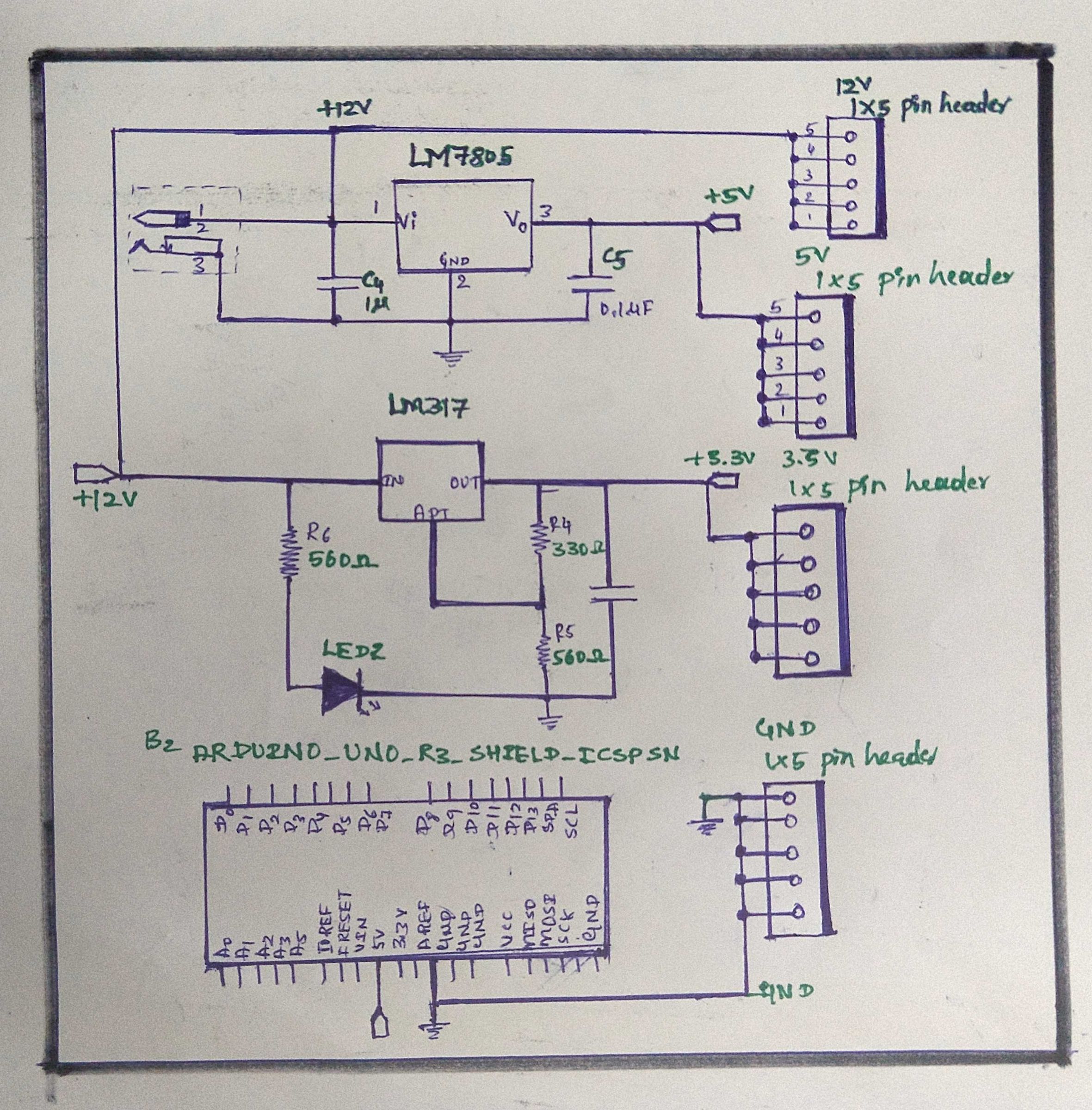 Arduino Power Supply Shield With 3.3v, 5v and 12v Output Options (Part ...