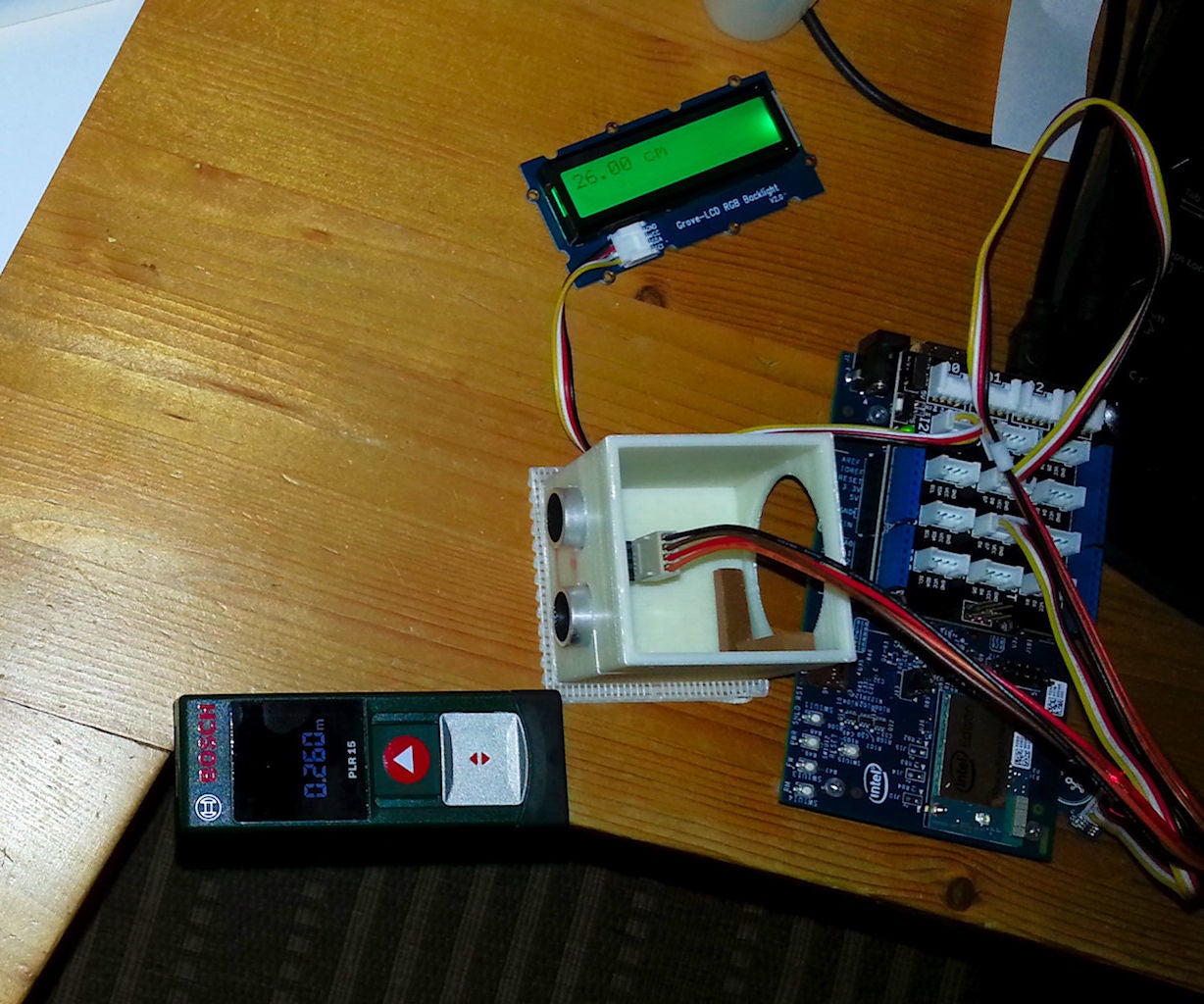 Intel Iot Edison Sonar Rangefinder Distance Meter 3 Steps Instructables