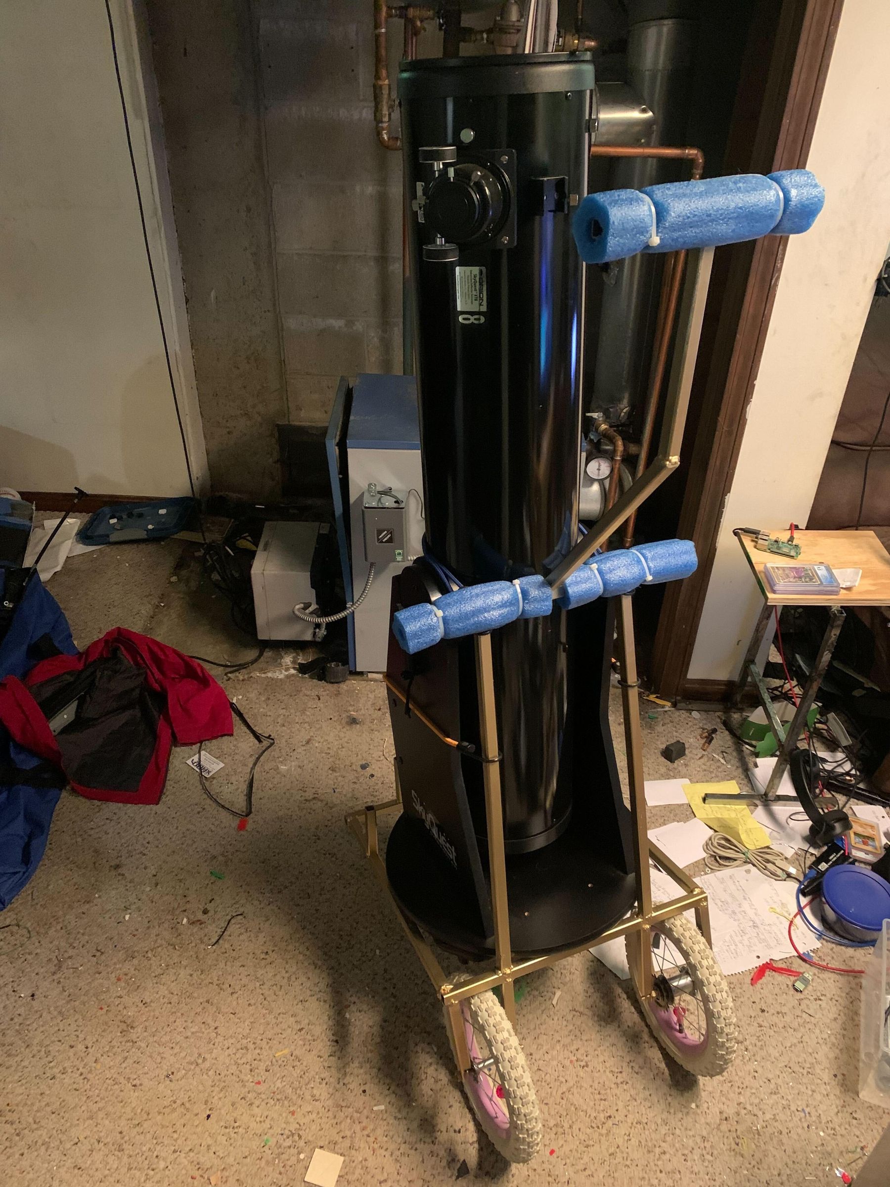 Large Dobsonian Telescope Trolly That Can Go Up Stairs : 7 Steps ...