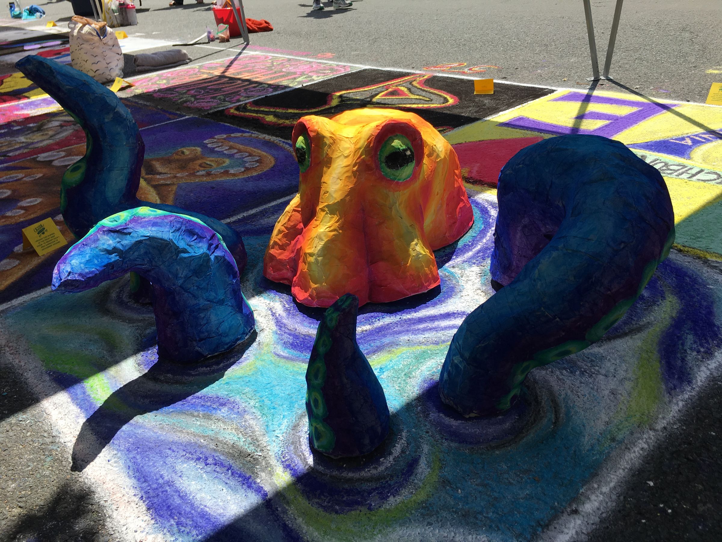 3D Octopus Sculpture Chalk Art : 3 Steps (with Pictures) - Instructables