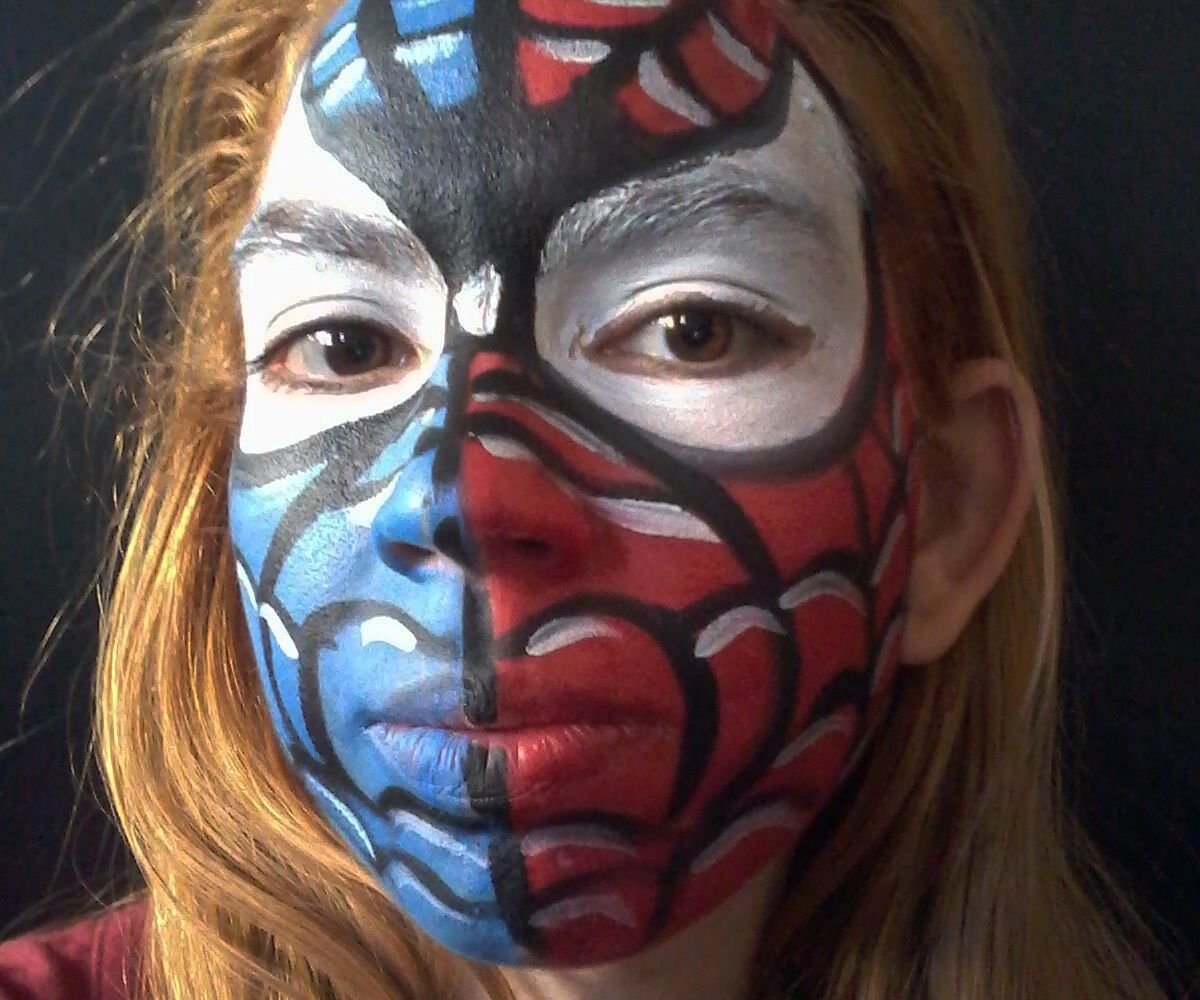 Two-Tone Spiderman Face Paint : 5 Steps - Instructables