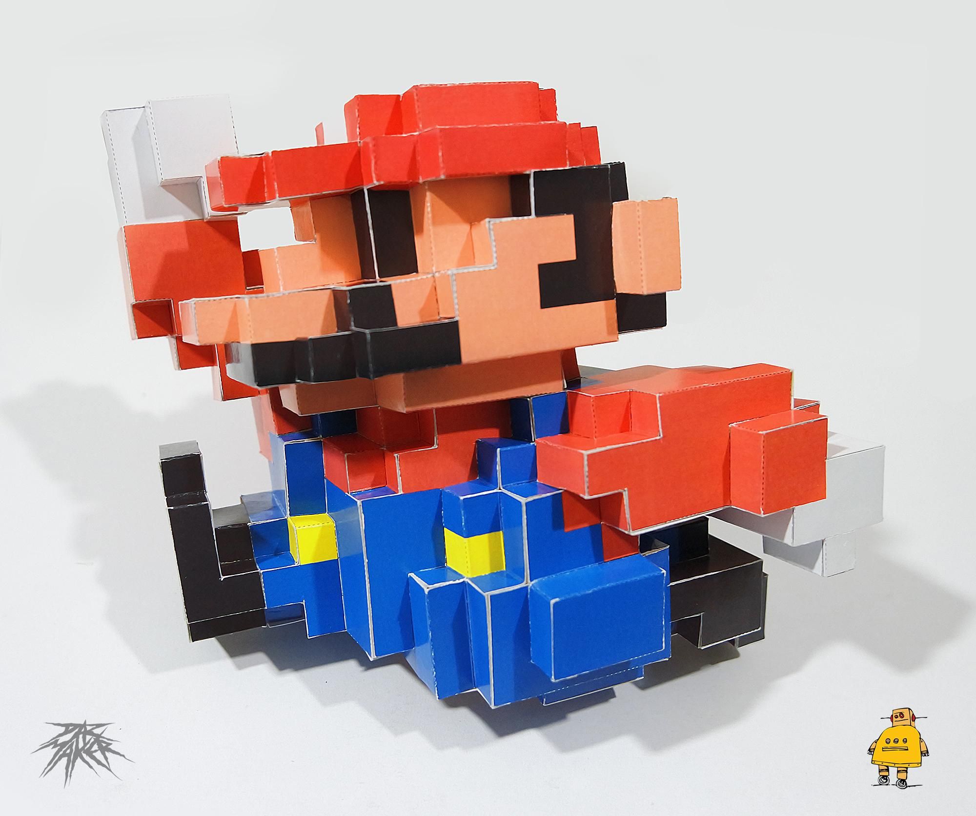 Mario 8 Bit 3d Pixel Paper Art : 15 Steps (with Pictures) - Instructables