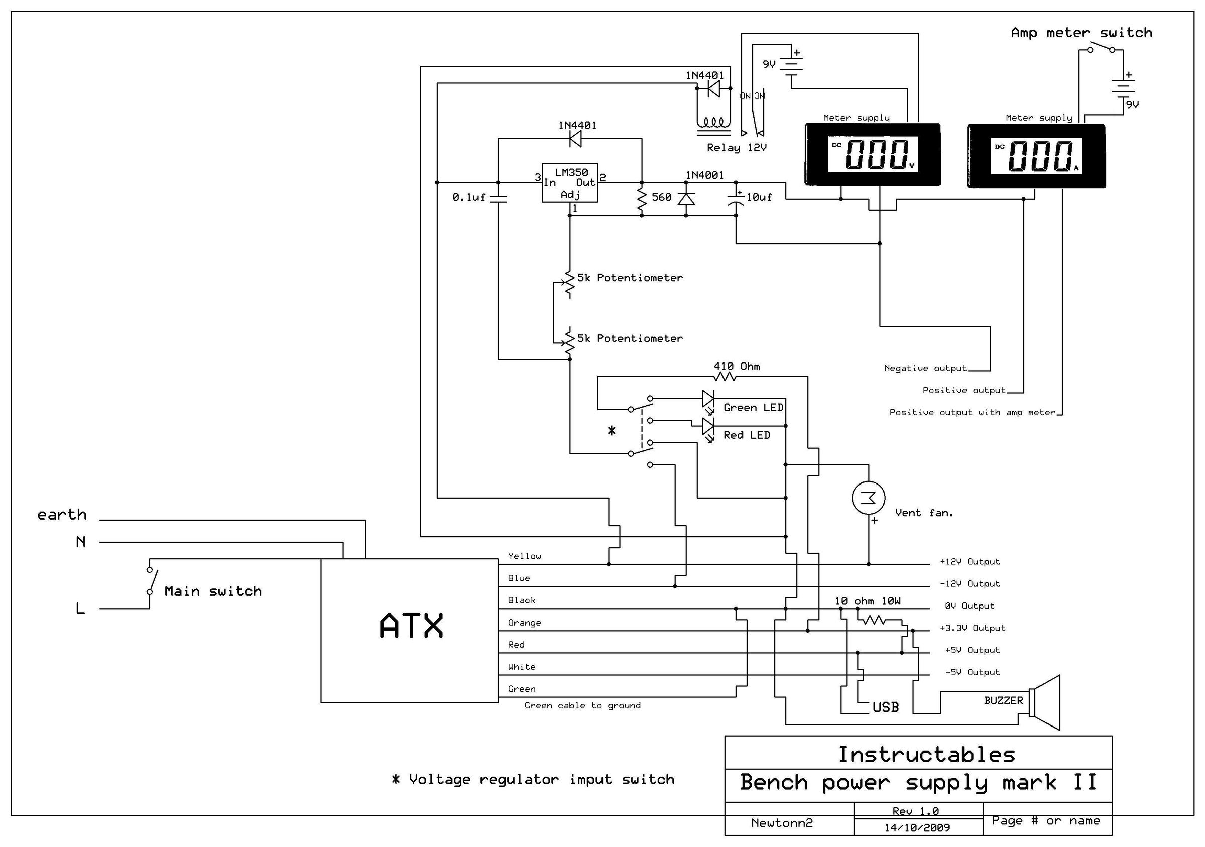 Make a Bench Power Supply Mostly From Recycled Parts : 19 Steps (with ...