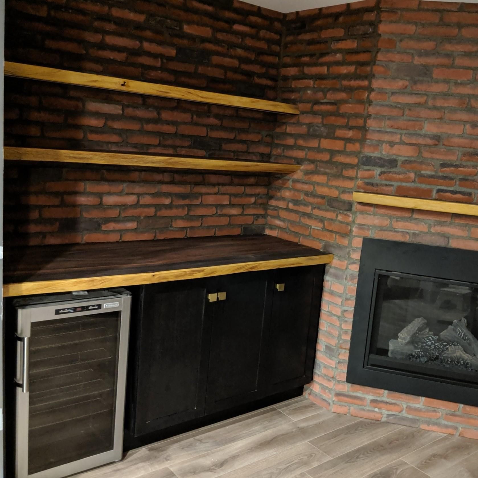 Live Edge Bar and Floating Shelves : 11 Steps (with Pictures ...