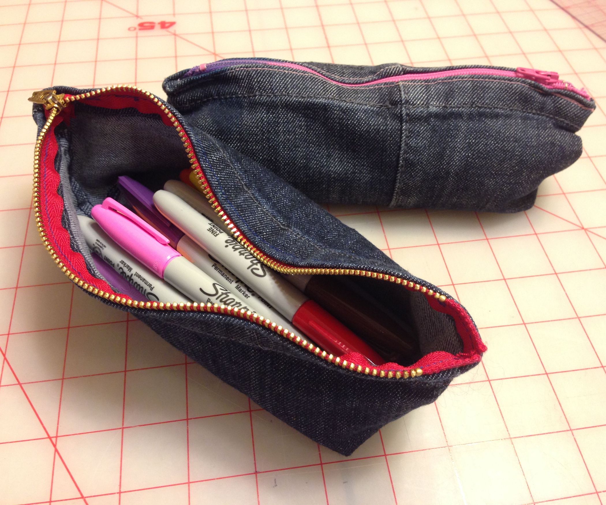Jeans Cuff Pencil Case : 7 Steps (with Pictures) - Instructables