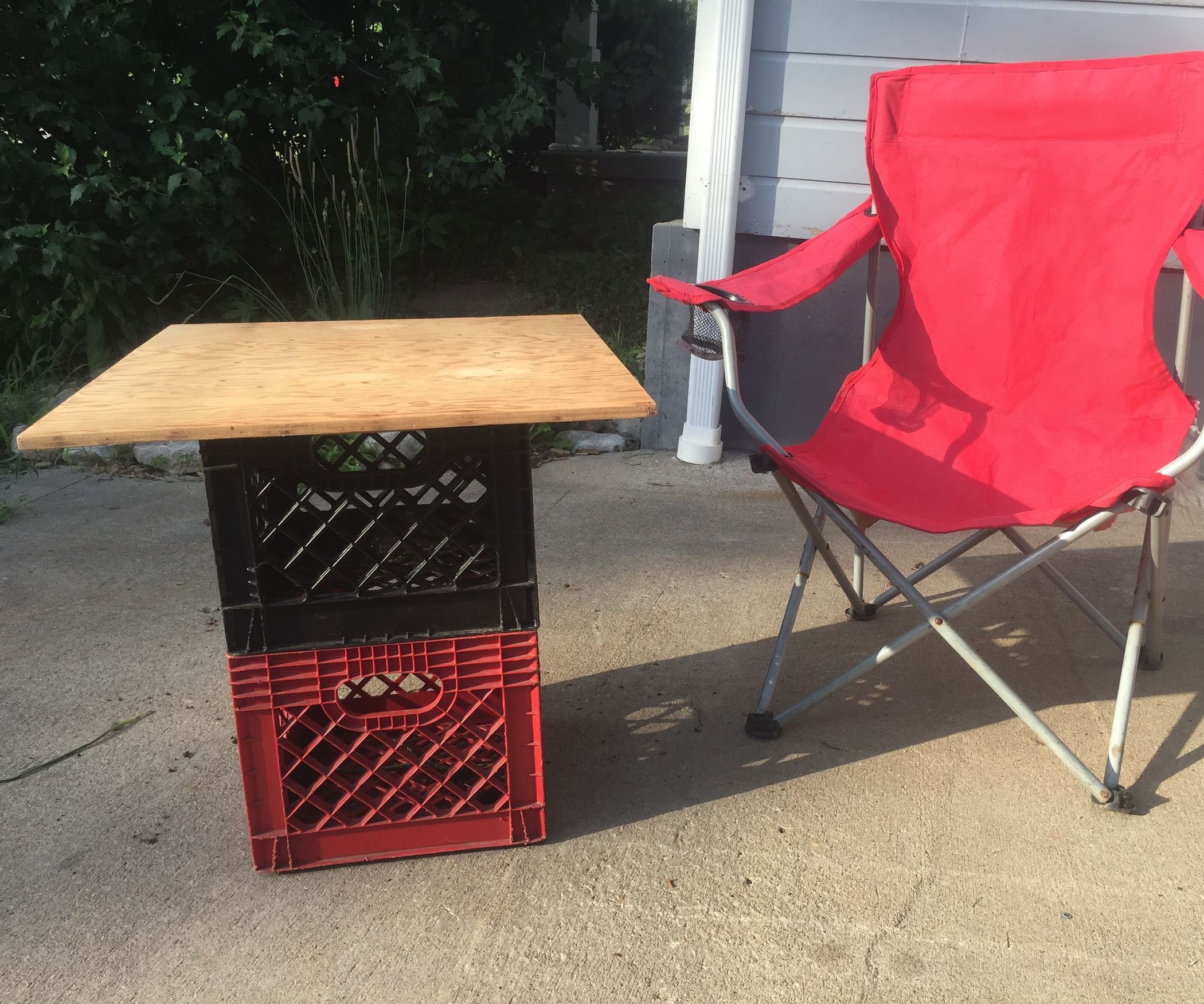 Wooden Milk Crate Table