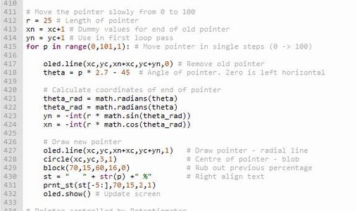 Dial Gauge With Pi Pico, SSD1306 and MicroPython - Advanced Graphics ...