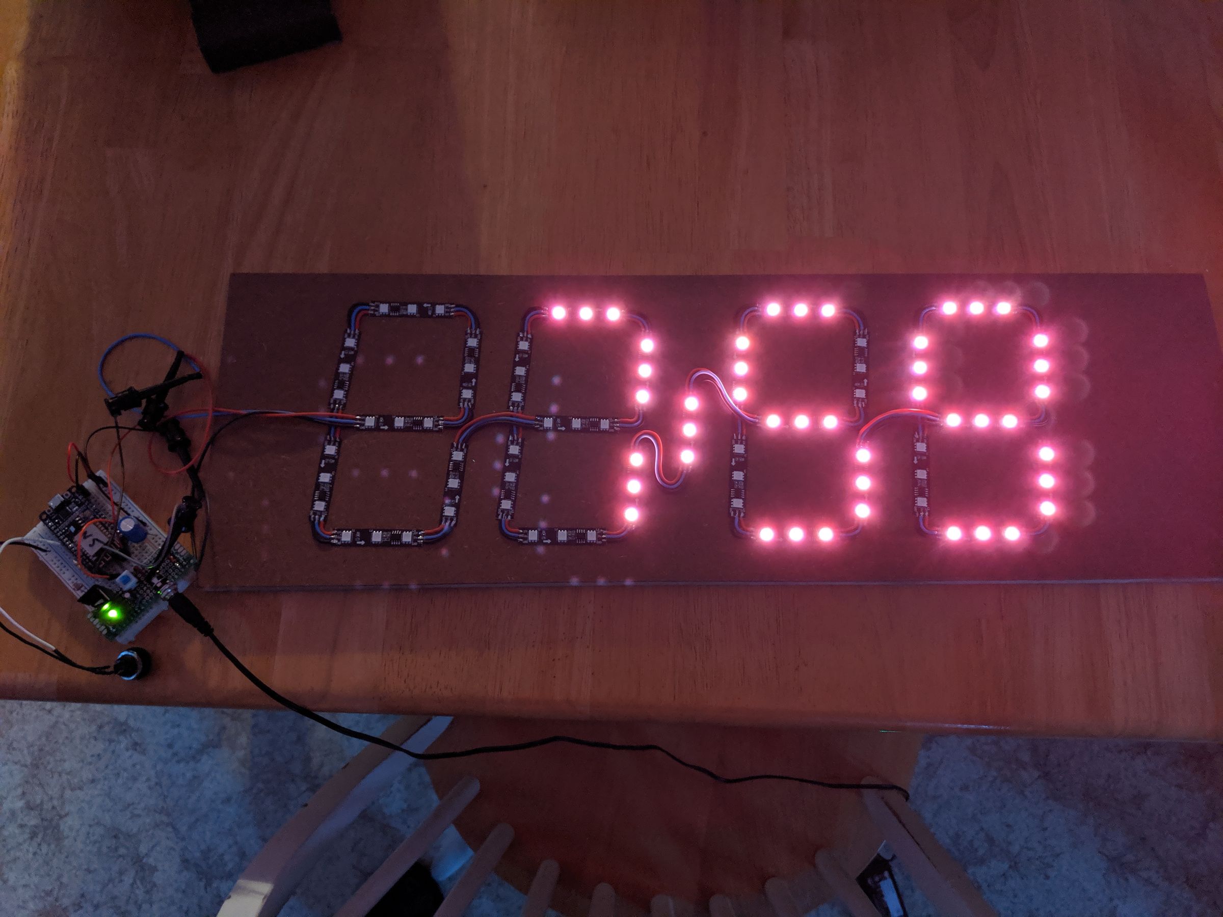 Big, Auto Dim, Room Clock (using Arduino and WS2811) : 10 Steps (with ...