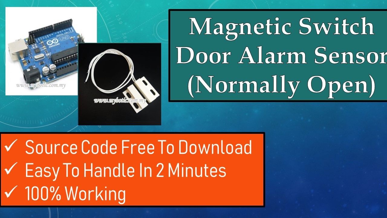 Magnetic Switch Door Alarm Sensor, Normally Open, Simple Project, 100% ...