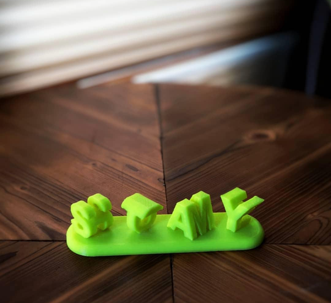 3D Printed "Stay Home" Anamorphic Text : 7 Steps (with Pictures ...