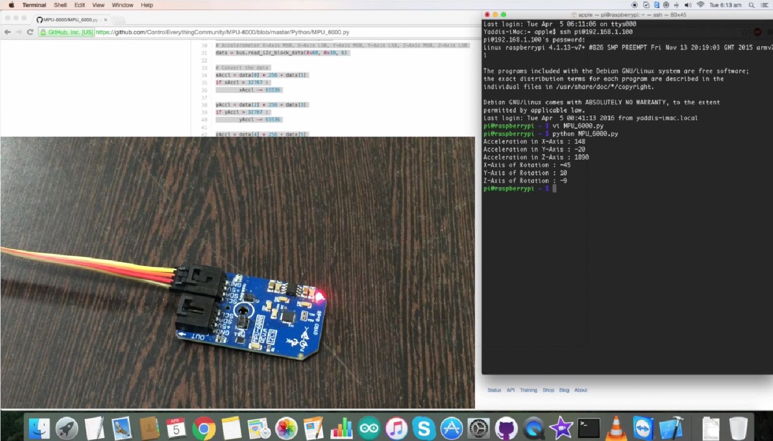 Motion Tracking Using MPU-6000 and Raspberry Pi : 4 Steps - Instructables