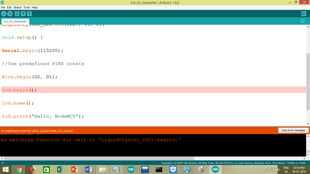 I2C LCD on NodeMCU V2 With Arduino IDE : 3 Steps - Instructables