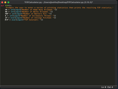 How to Build a Field Independent Pitching (FIP) Calculator in Python 3. ...