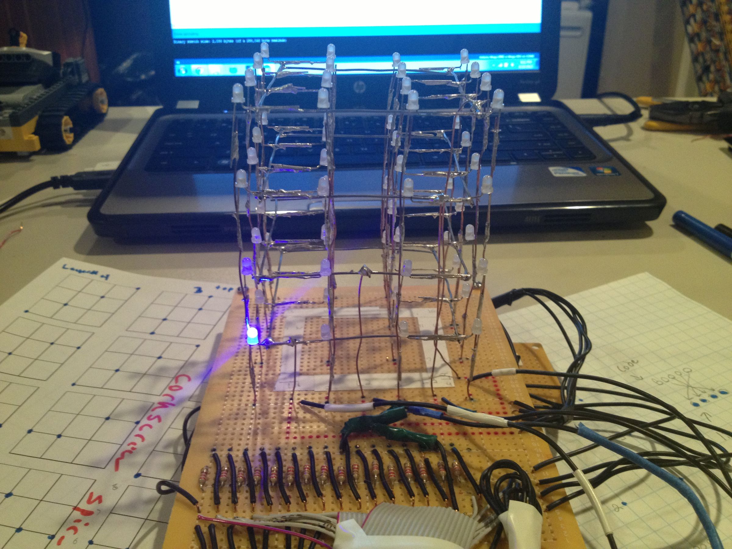 How to Write Your Own 4x4x4 LED Cube Show for Arduino : 6 Steps ...