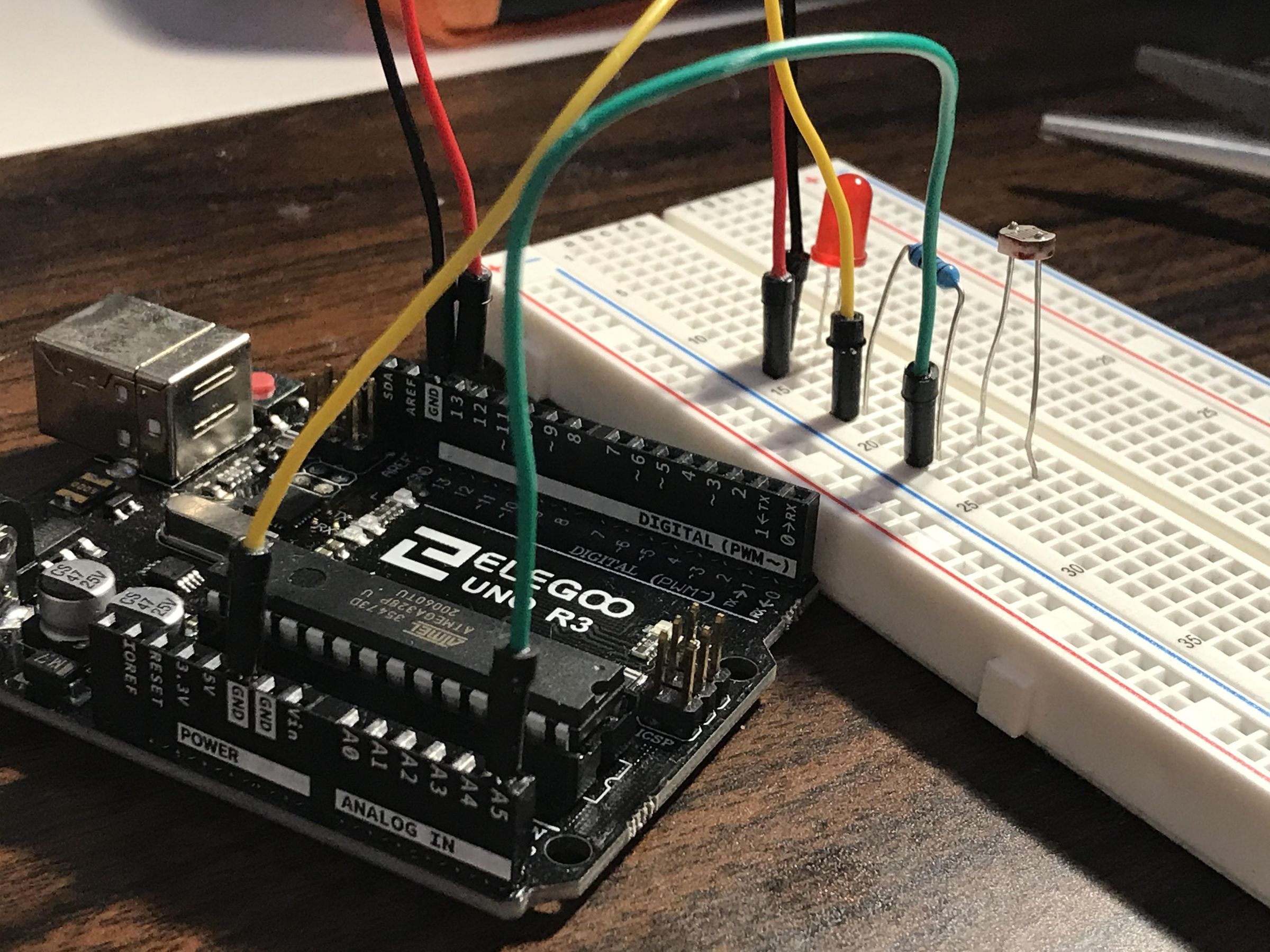 How to Use a Photoresistor to Light an LED With Aurduino : 12 Steps ...