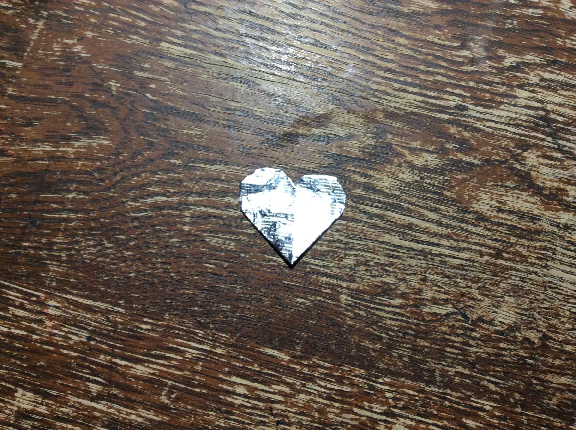 How to Make a Heart Out of a Gum Wrapper!