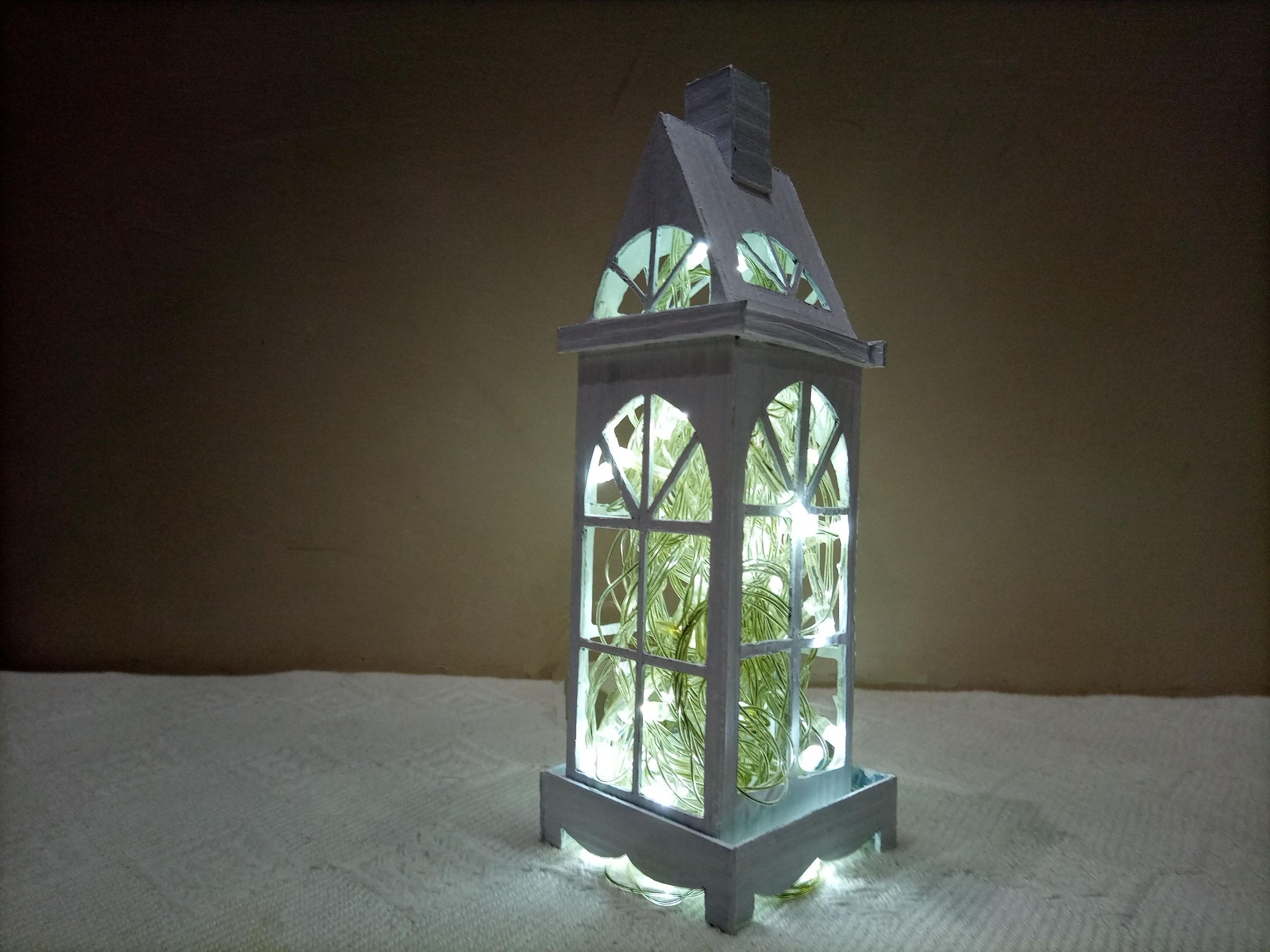 How to Make Table Lamp With Twinkle Lights / Modern Design of Light ...