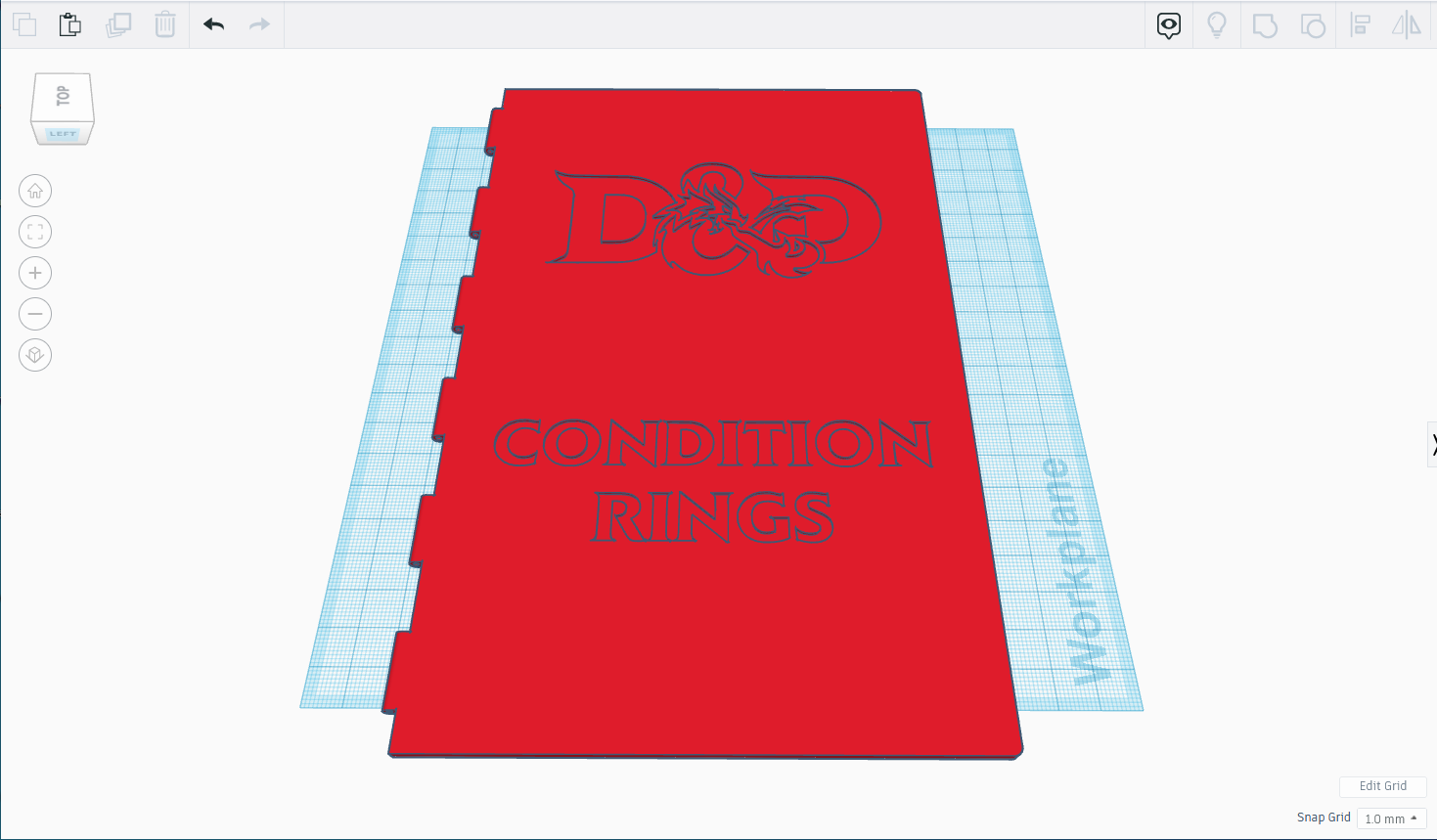 Tinkercad - Book Storage Container for RPG Condition Rings : 8 Steps ...