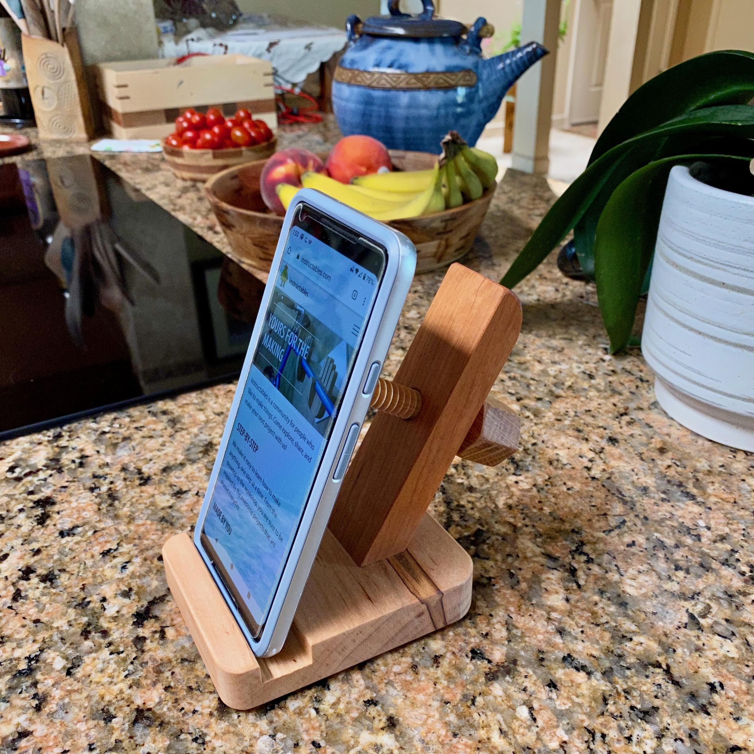 Reading While Standing - Adjustable Phone Stand : 8 Steps (with ...