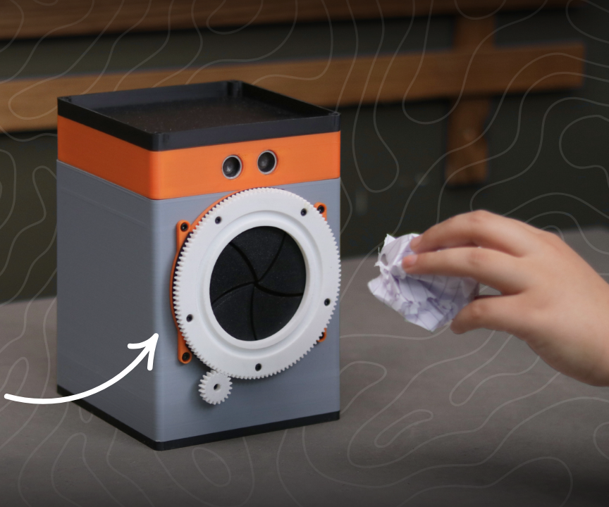 Smart Desk Dustbin With Futuristic Iris Lid : 10 Steps (with Pictures ...