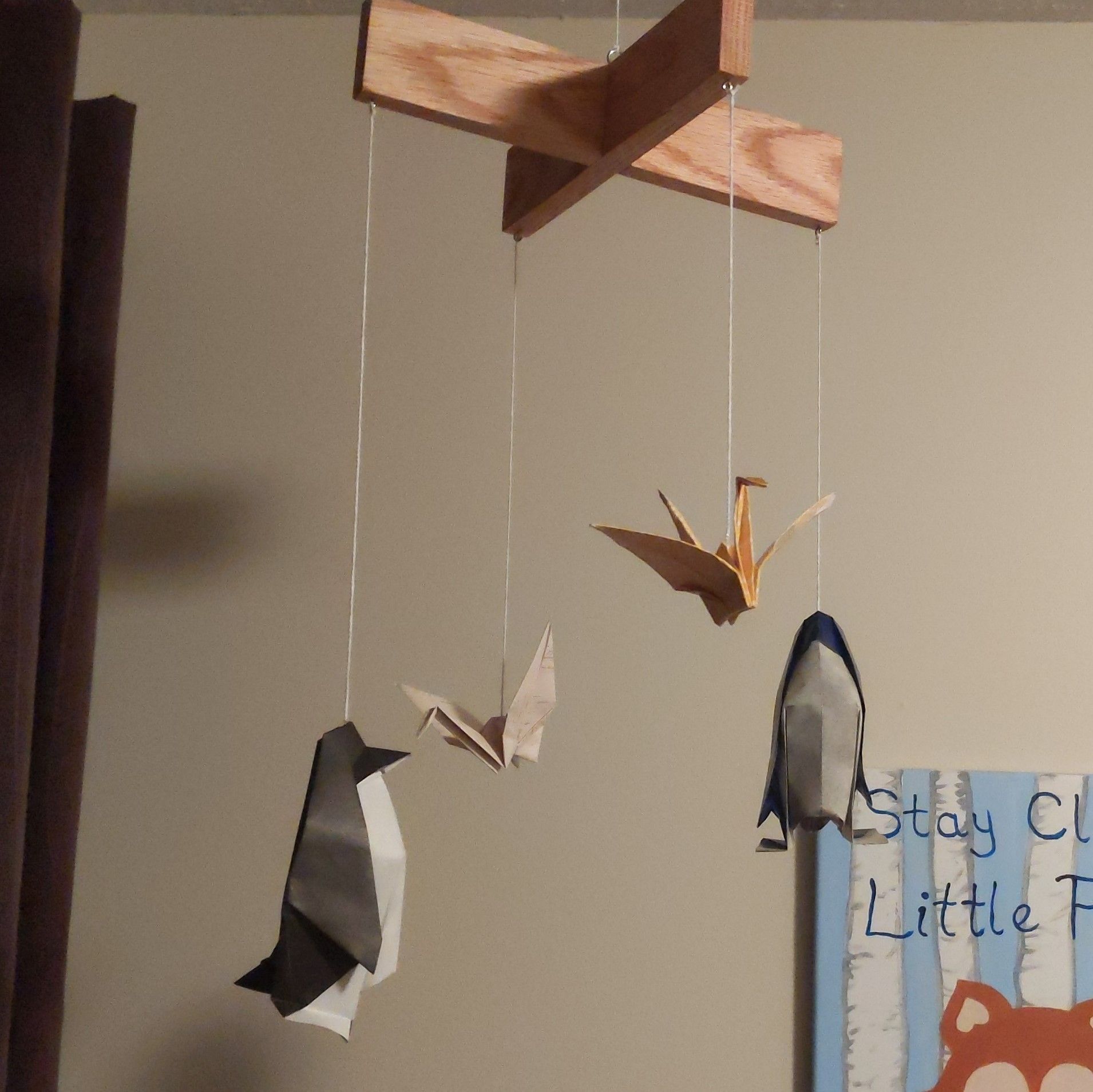 Origami Mobile From Reclaimed Hardwood Flooring : 11 Steps (with ...