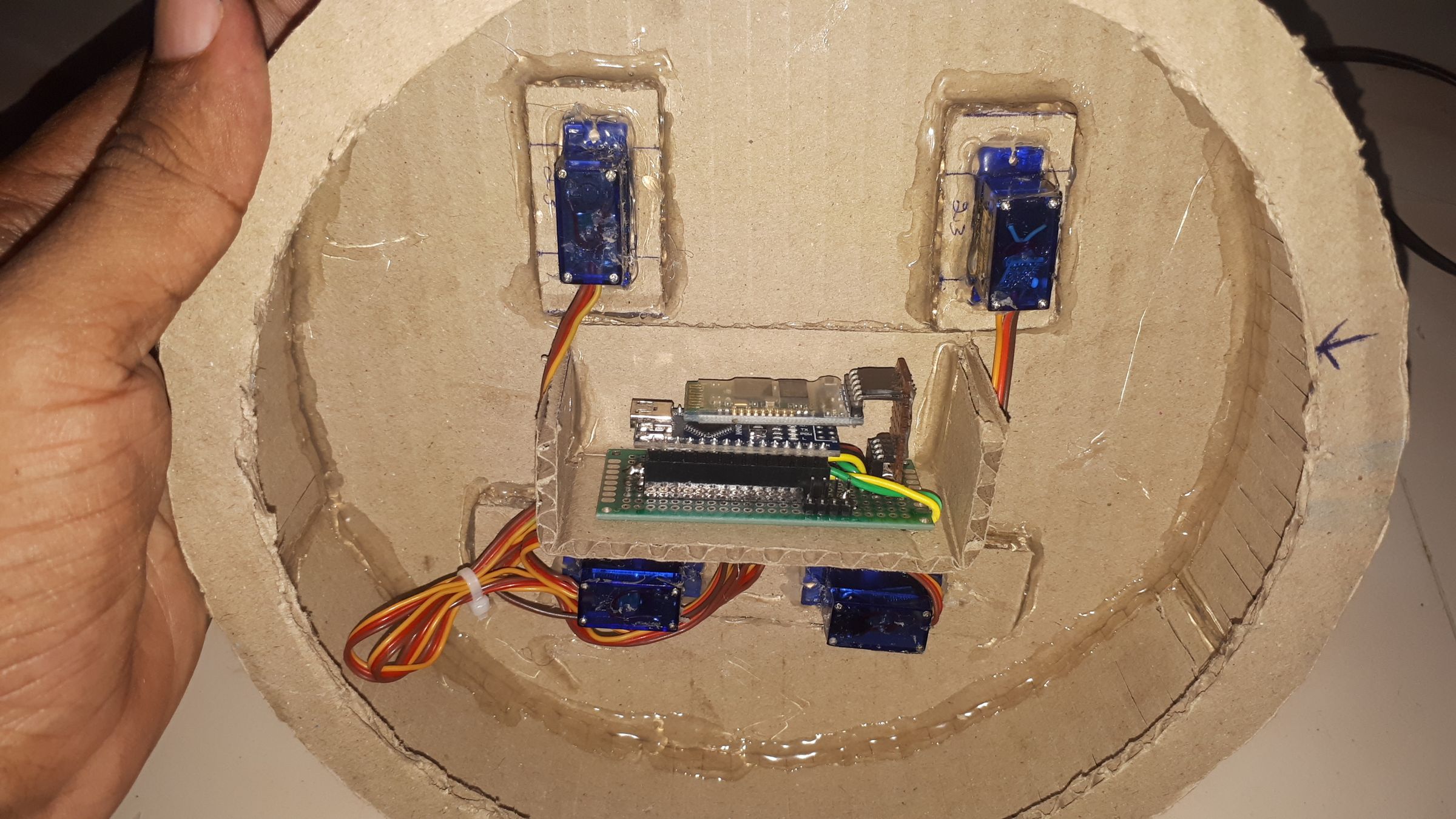 Cardboard Animatronic Smiley With BT App : 22 Steps (with Pictures ...