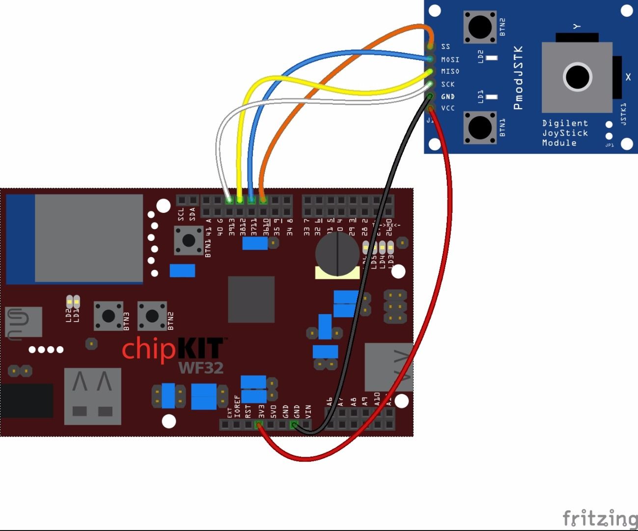 How to Use the PmodJSTK With the WF32 : 10 Steps - Instructables