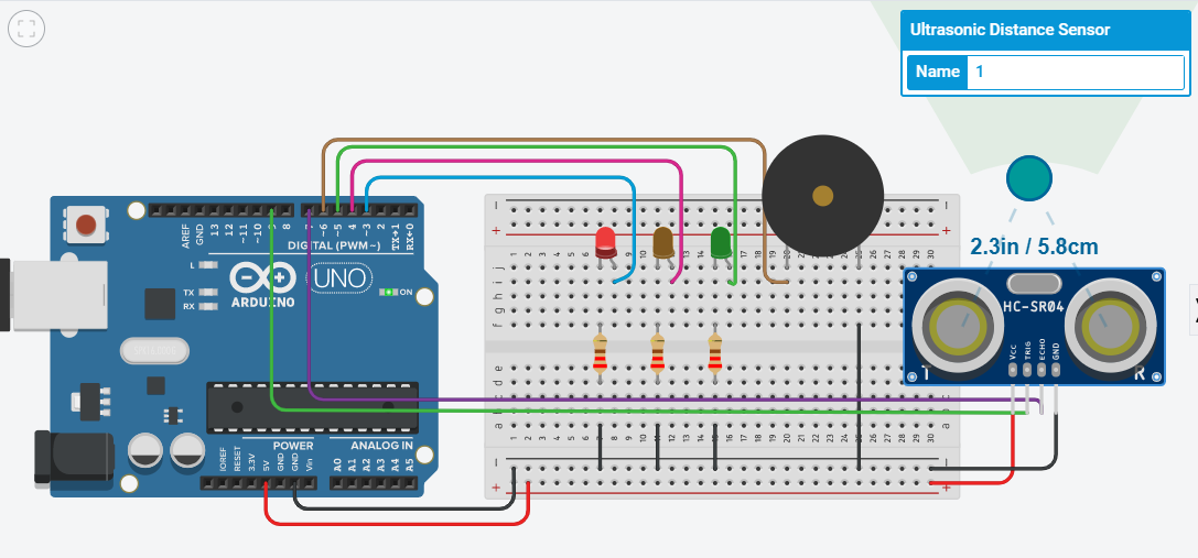 Arduino Car Reverse Parking Alert System | Steps by Step : 4 Steps ...