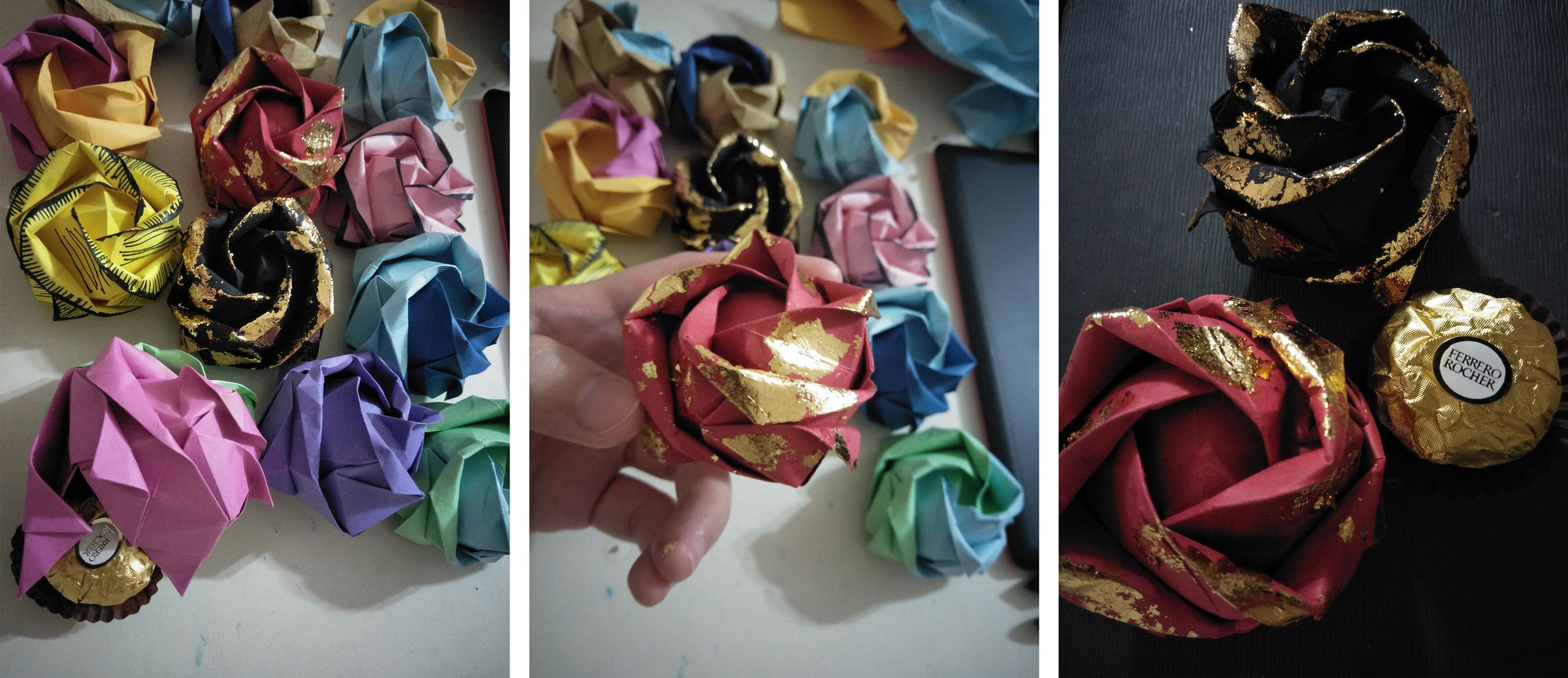 Origami Rose Ferrero Rocher Gift-Favors : 19 Steps (with Pictures ...