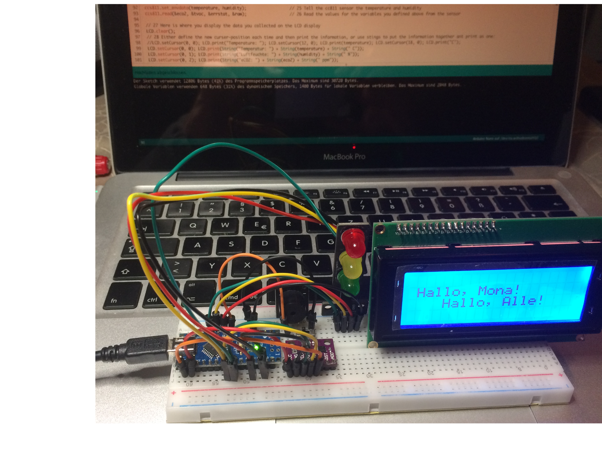Corona - Beginners Arduino CO2-Measuring and „Ampel“ Display Project ...