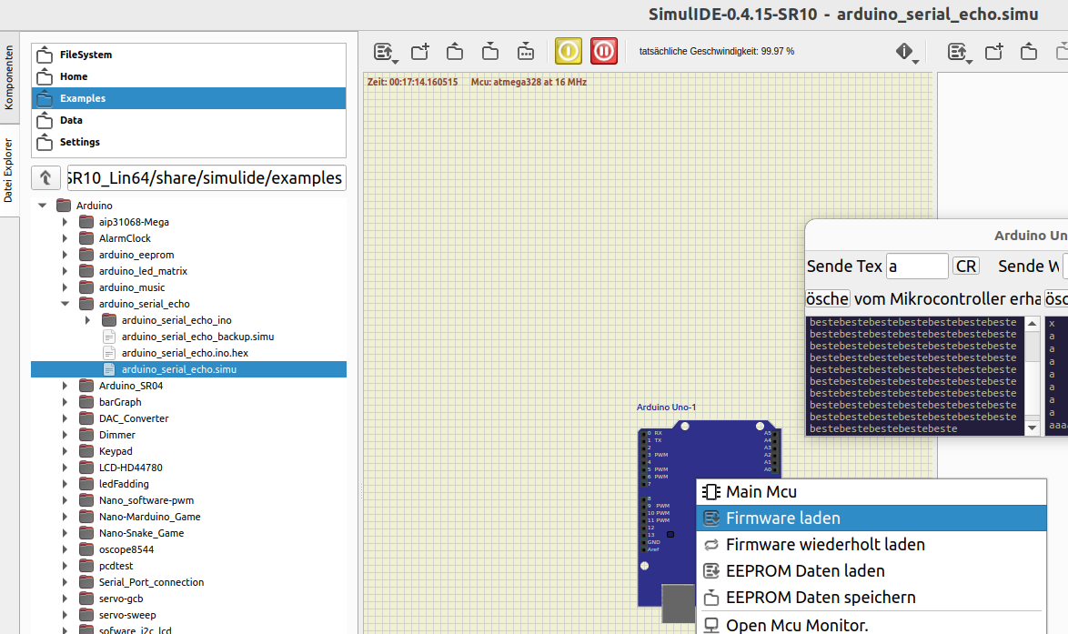 How to Simulate UART in SIMULIDE for ATMEGA328 in a ArduinoUNO : 3 ...