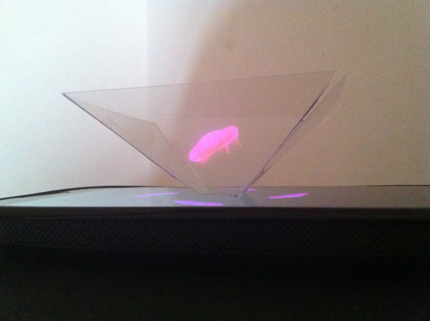 Amazing 3D Projection Pyramid in 10 Min From Clear Plastic Sheet ! : 3 ...