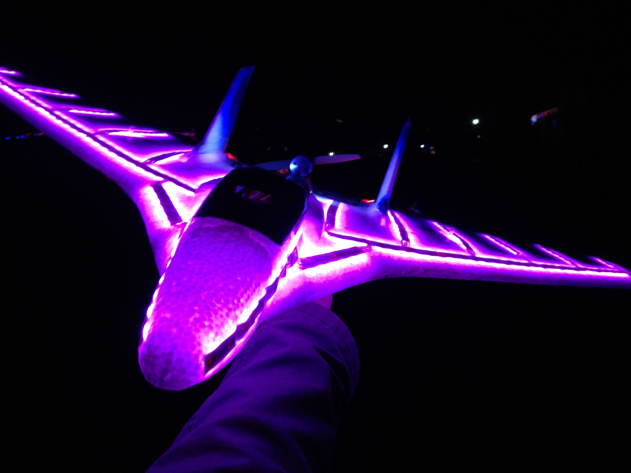 UFO Project - Color Changing Glowing Radio Controlled Airplane - RGB ...