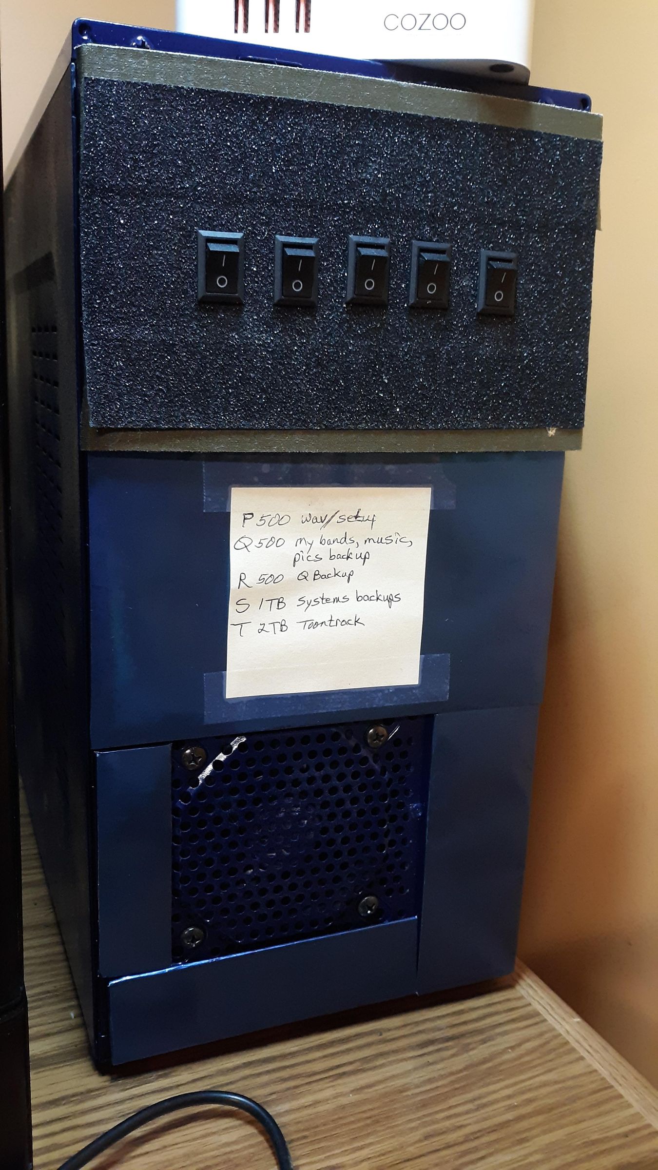 PC Tower (no Motherboard) 5 Switchable Hard Drives to Single USB ...