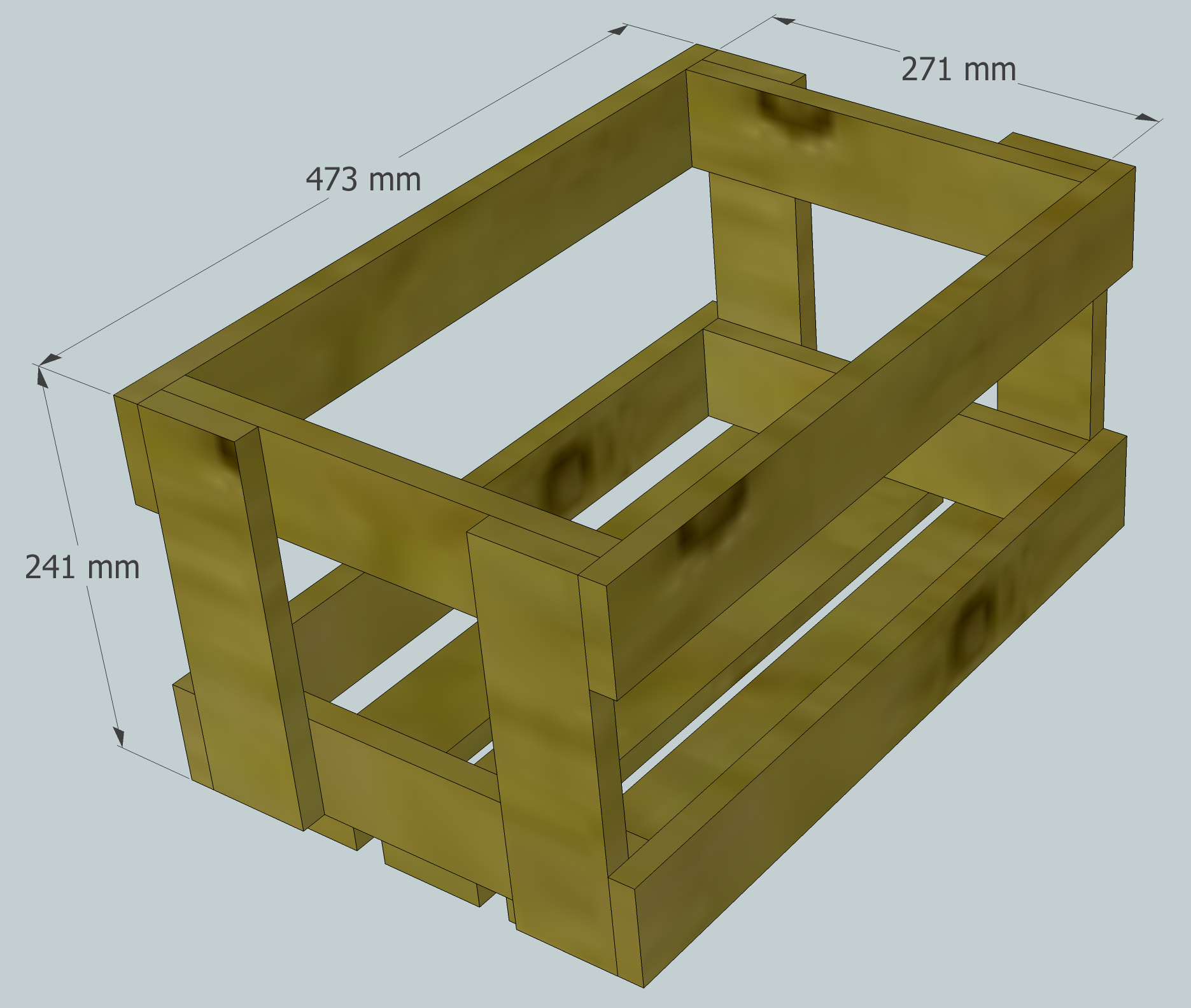 Beer Crate Dimensions Sintosin Farmhouse Wooden Storage Crate For