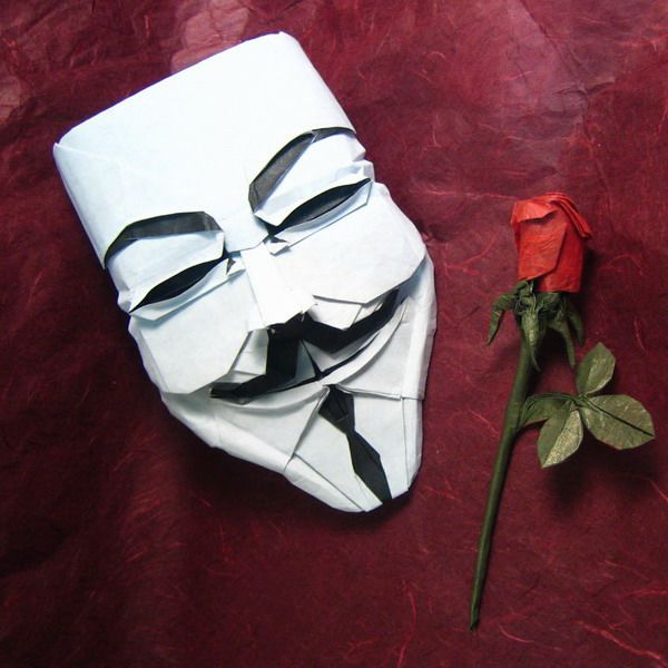 Guy Fawkes Mask in Origami : 8 Steps (with Pictures) - Instructables