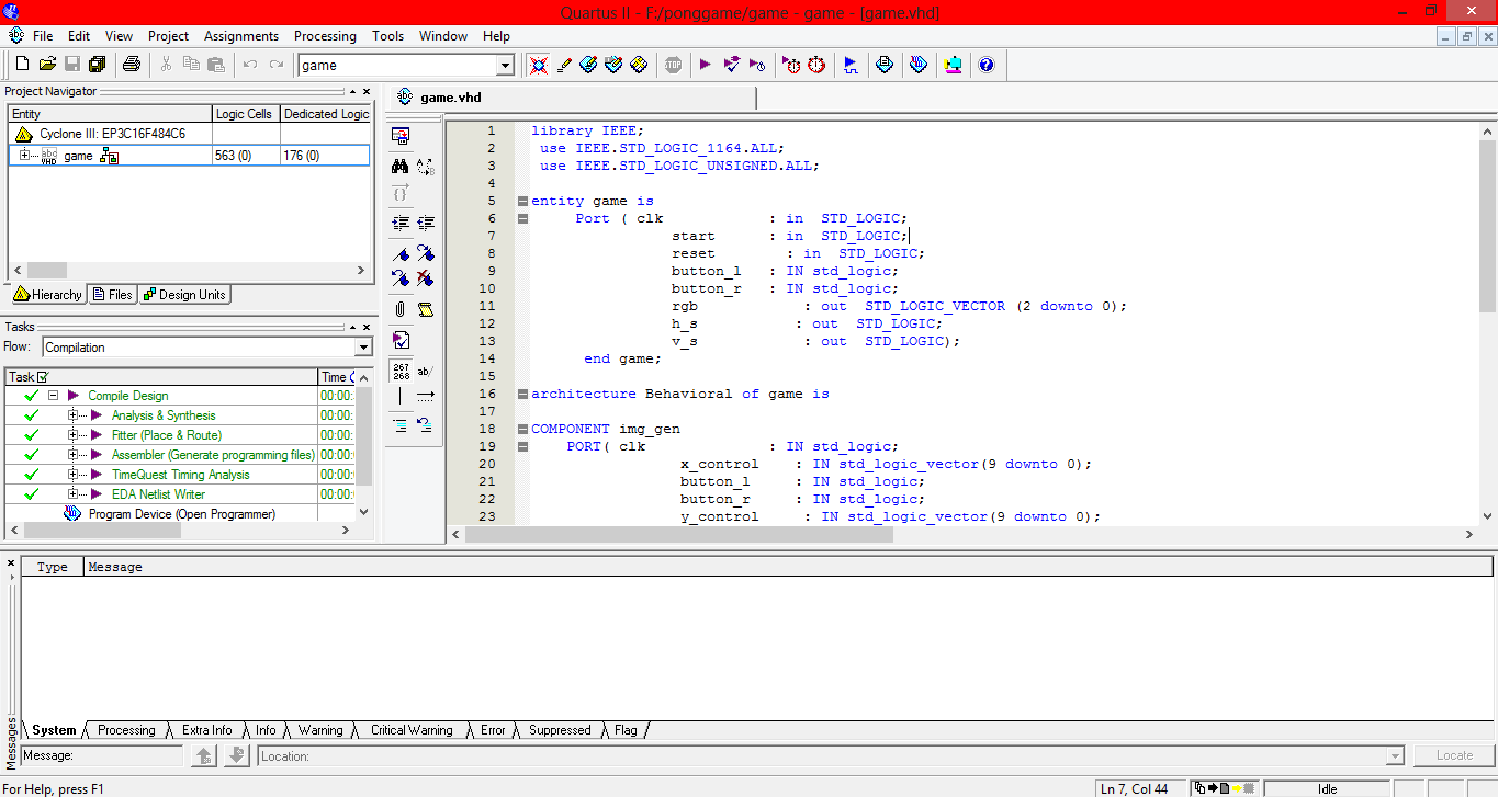 Pong Game Using Fpga Kit : 9 Steps - Instructables